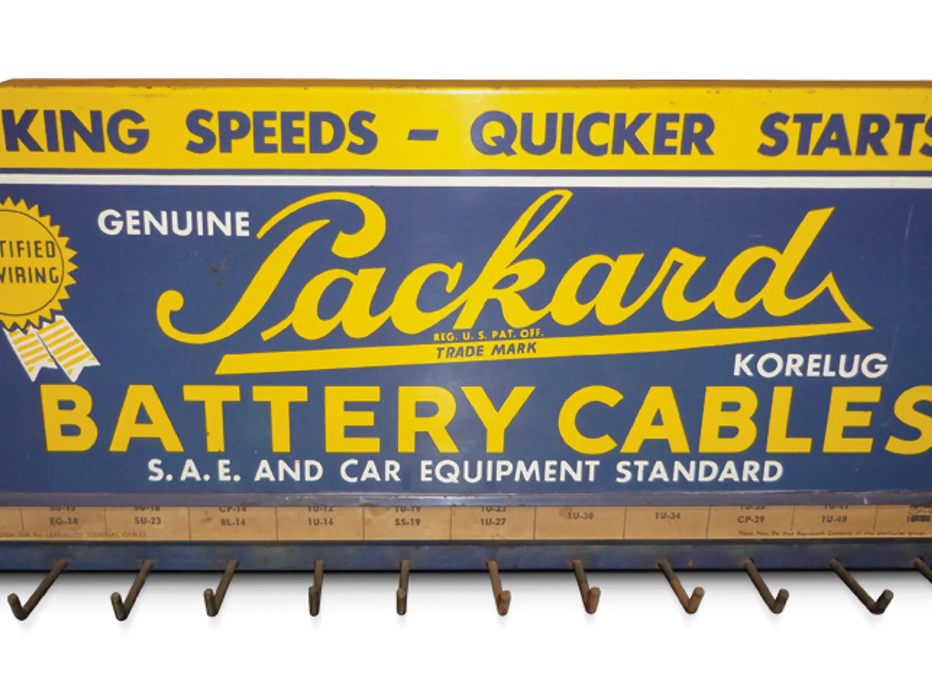 Packard Electric Co. Battery Cable Display Rack | Auburn Memorabilia ...