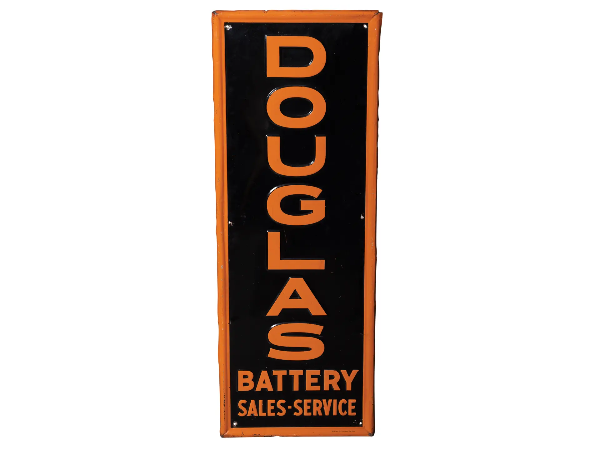 Douglas Battery Sales-Service Tin Sign | The Dingman Collection | RM ...