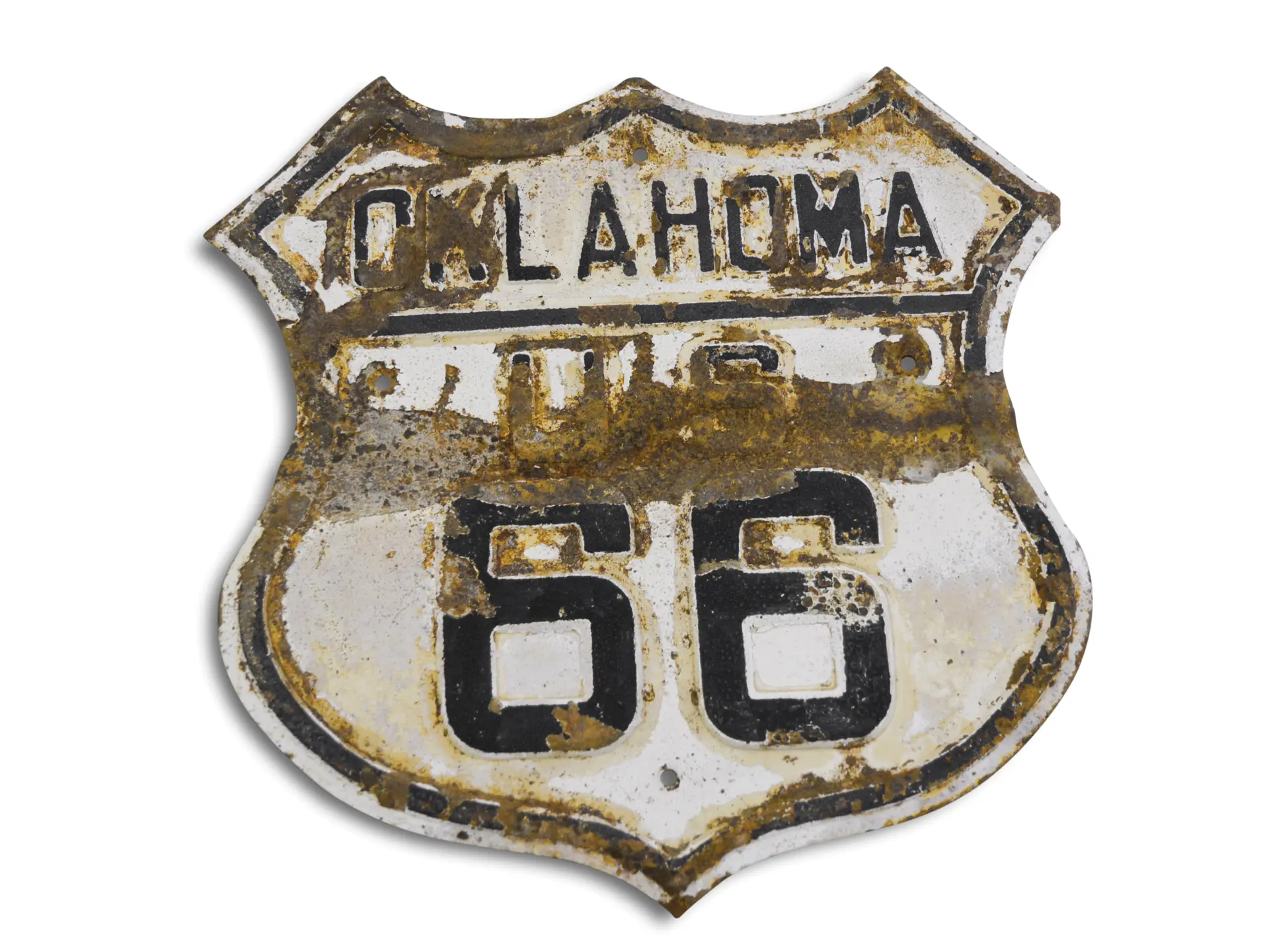 Oklahoma U.S. Route 66 Shield Tin Sign | Auburn Fall 2019 | RM Sotheby's