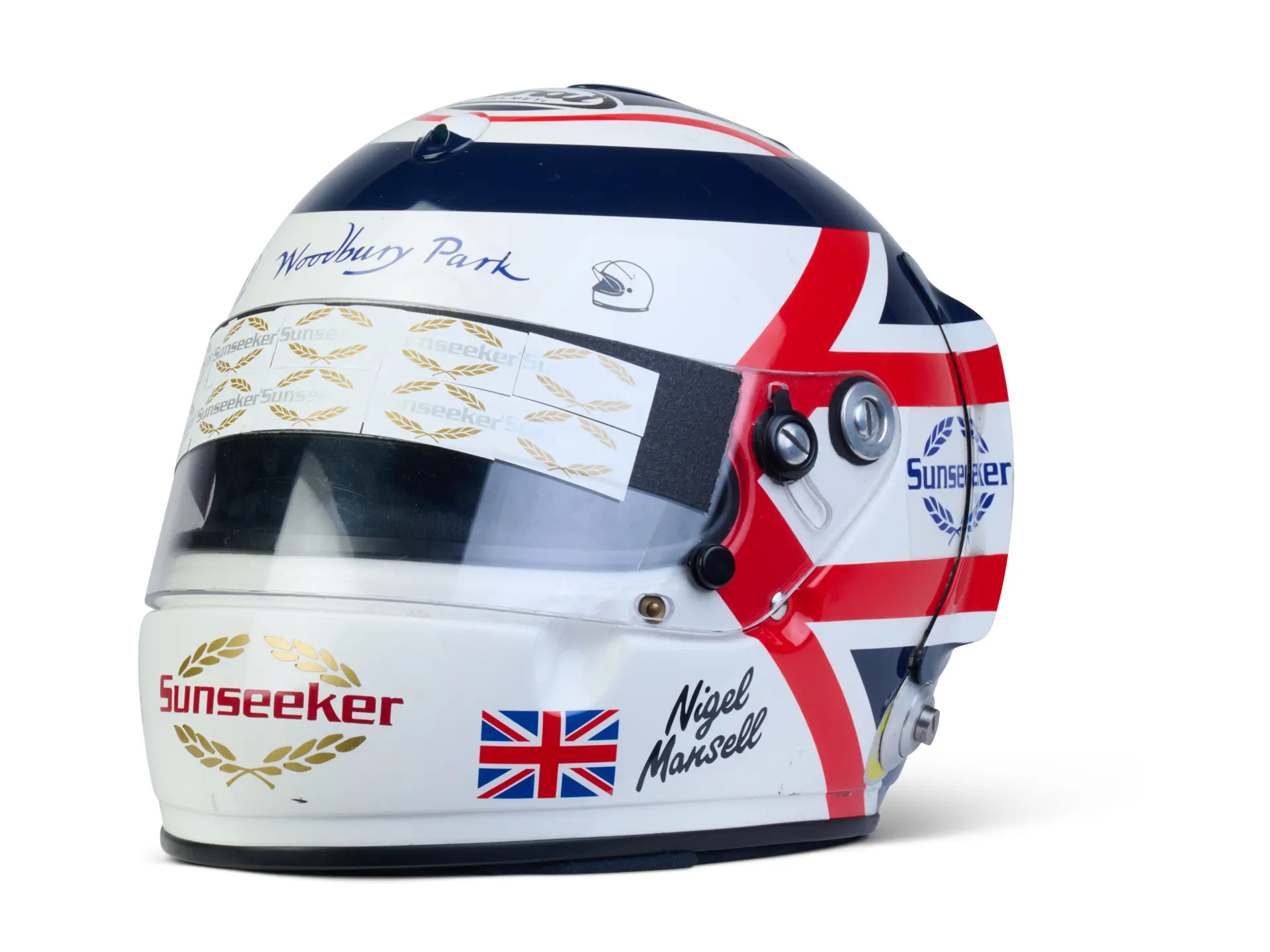 2001 Nigel Mansell Minardi 2 Seater Arai Helmet | Nigel Mansell’s ...