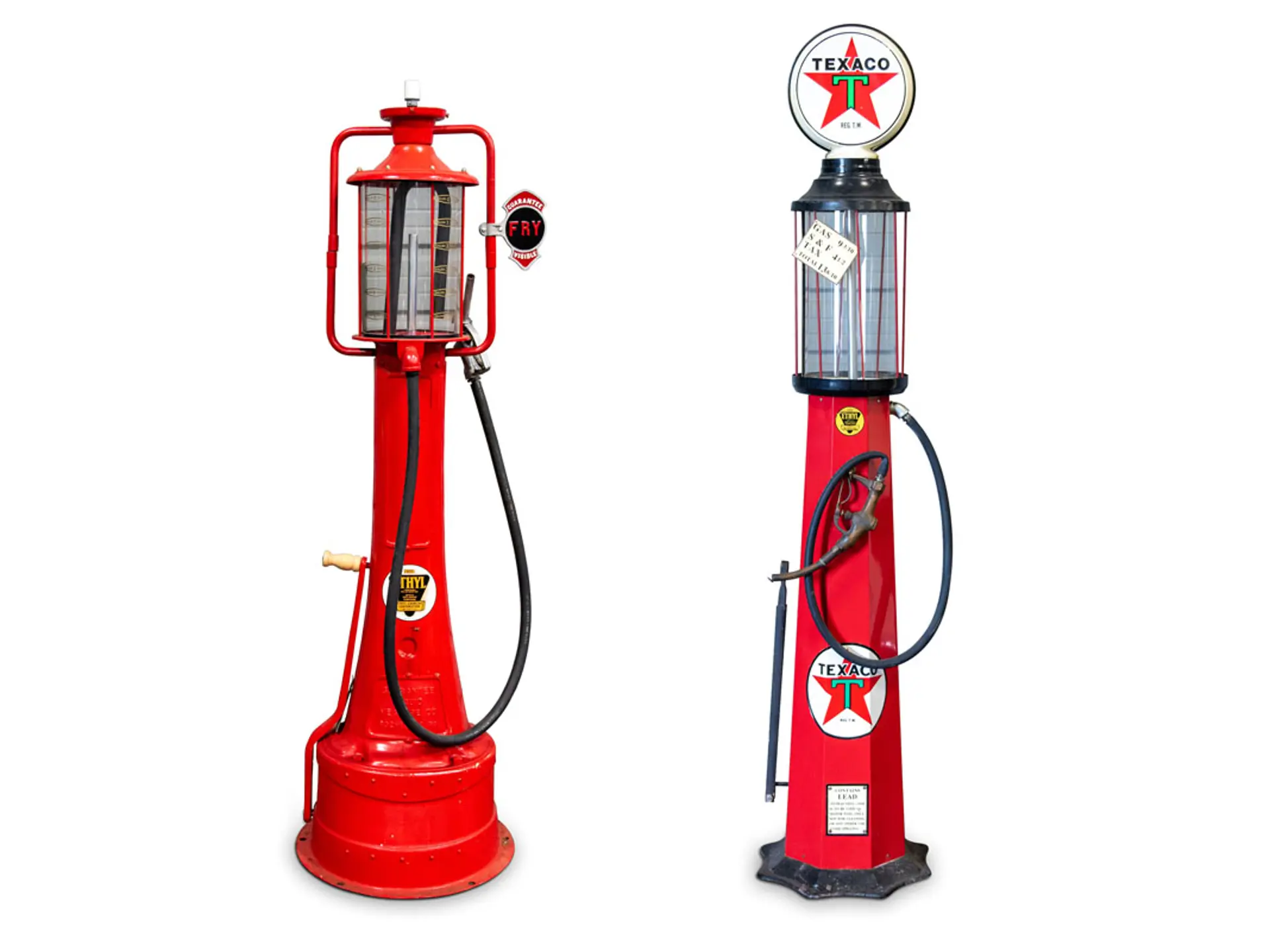 Pair of Vintage-Style Plastic Gas Pumps | Auburn Fall 2021 | RM Sotheby's