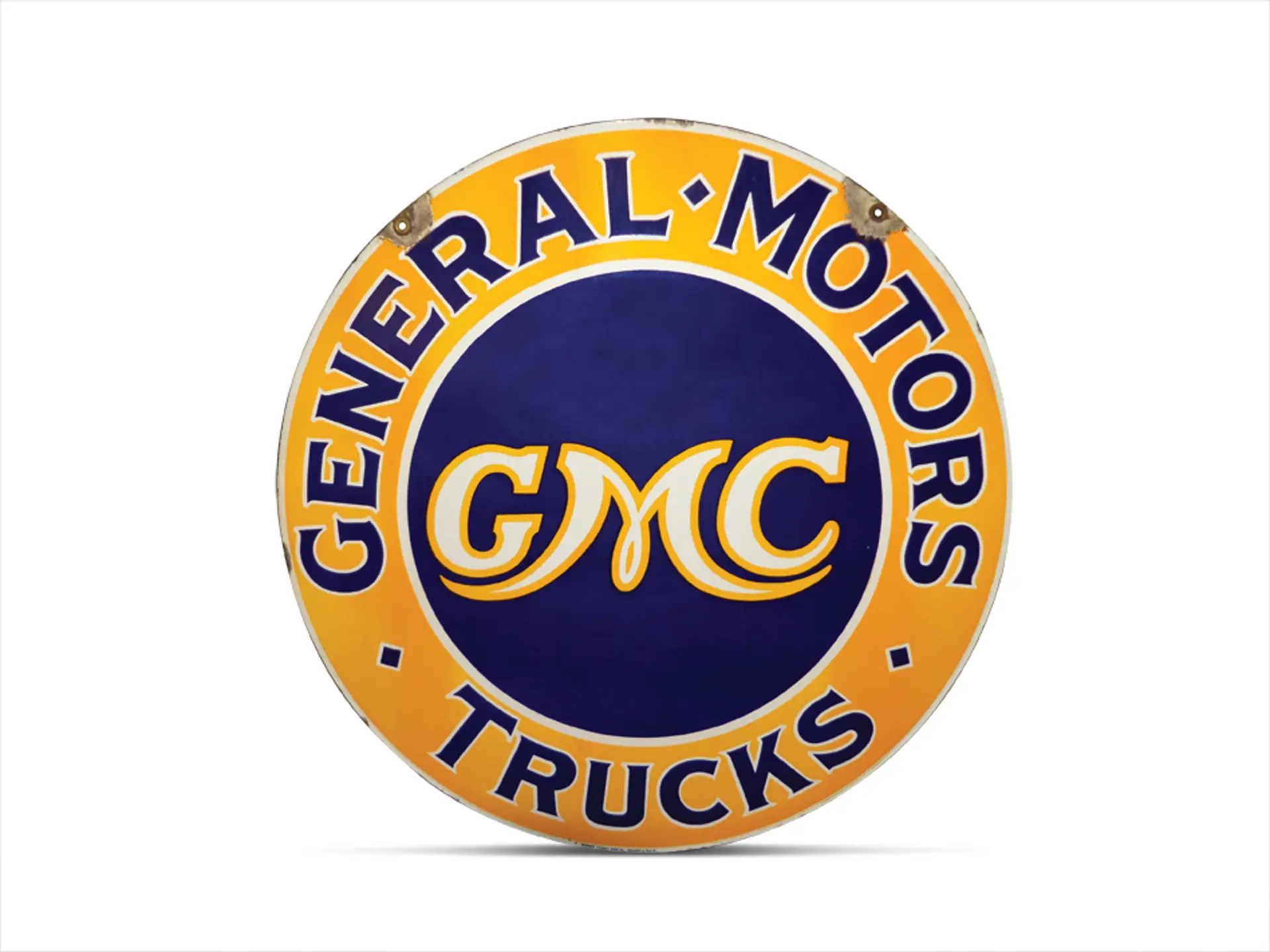 GMC Trucks Porcelain Dealership 30" Sign | Auburn Memorabilia Auction ...