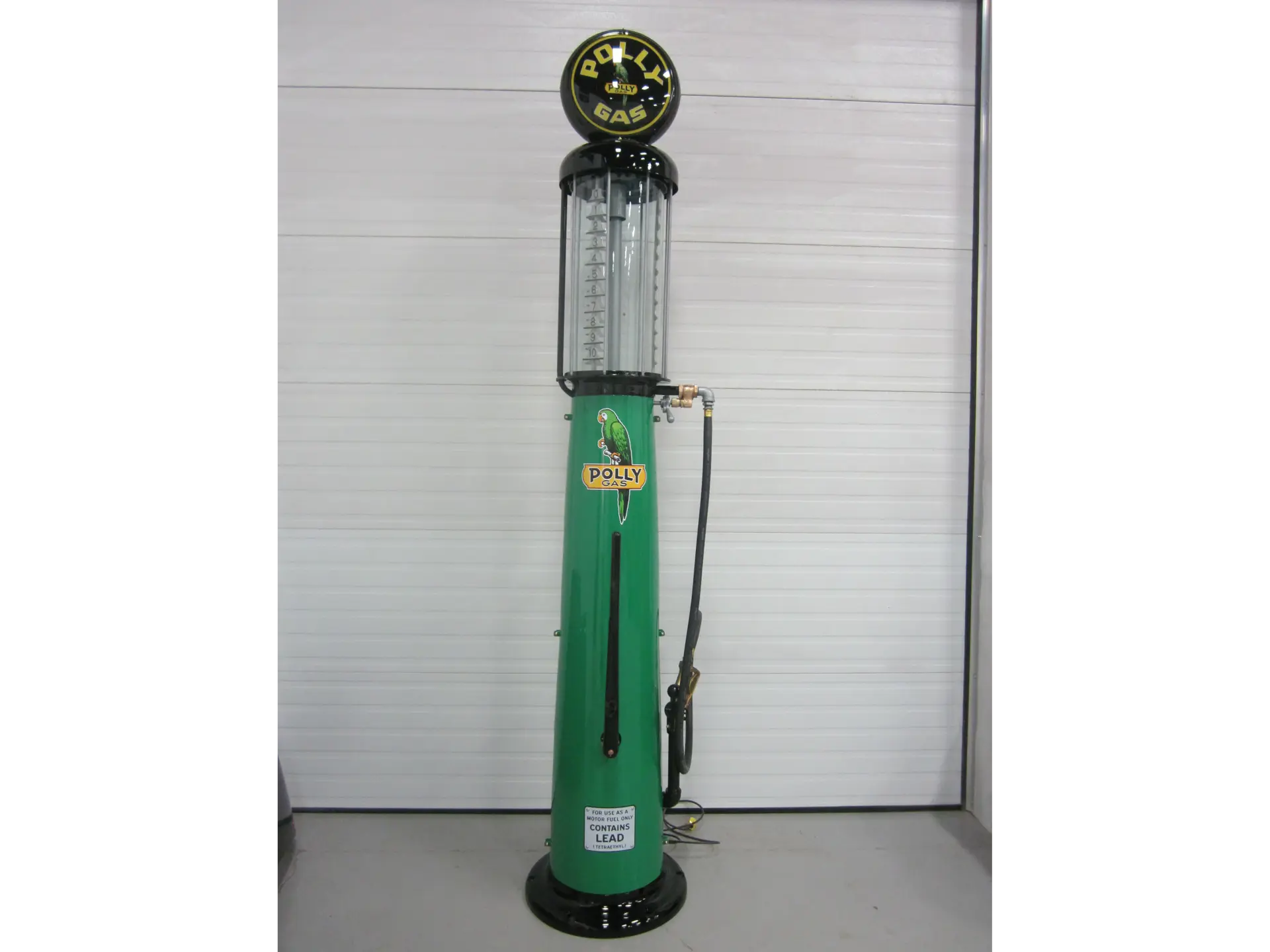 1920s Polly Oil Restored Visible Gas Pump With Tinted Blue Glass ...