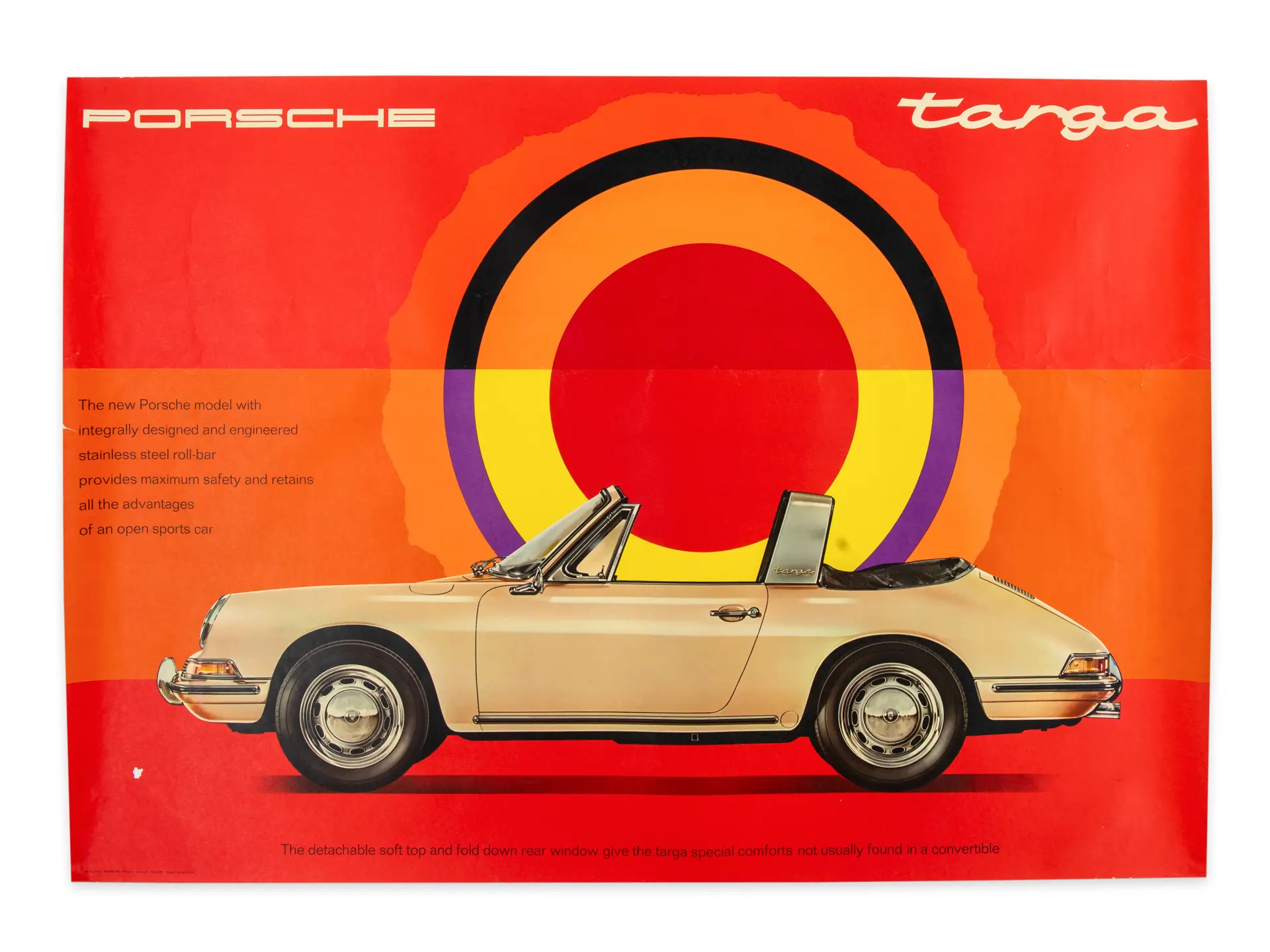 Porsche 911 "Soft Window" Targa Advertising Poster, 1967 | The White ...
