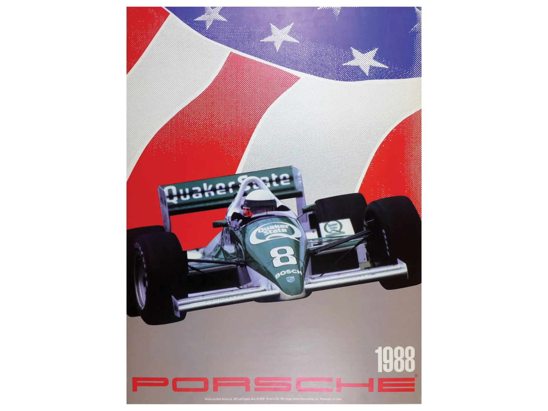 Porsche Quaker State Indy Car, 1988 | Classic & Rare Porsche Posters ...