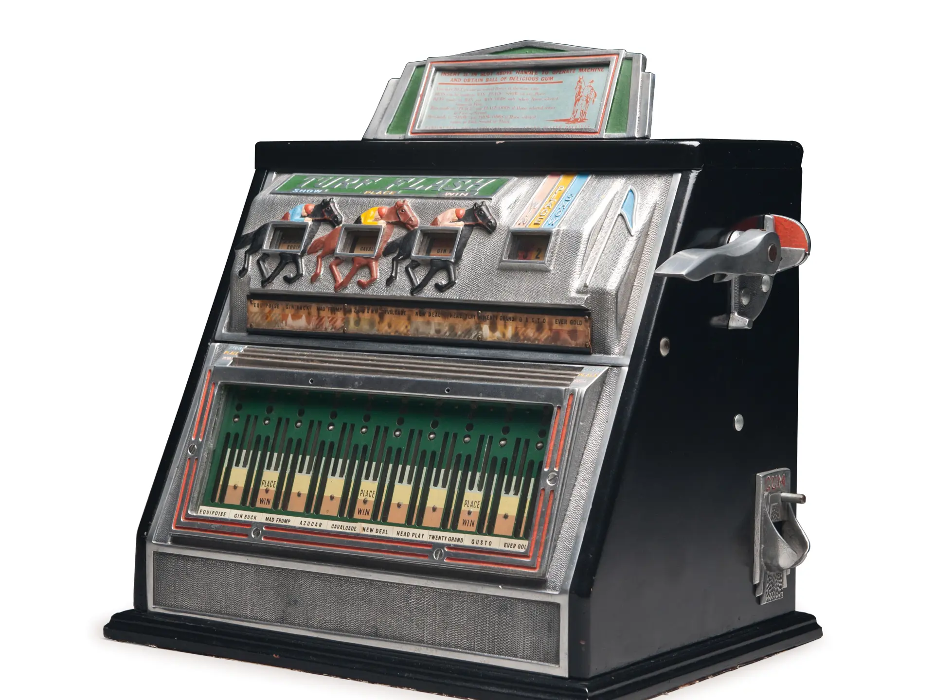 "Turf Flash" Penny Gumball Horse Racing Slot | The Milhous Collection ...