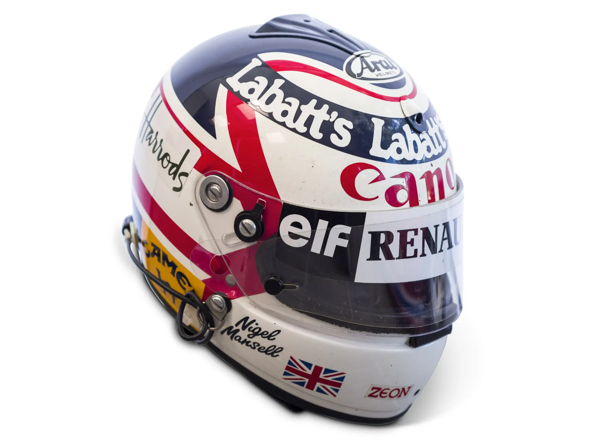Nigel Mansell Race Worn F1 Helmet | Haas Collection | RM Sotheby's