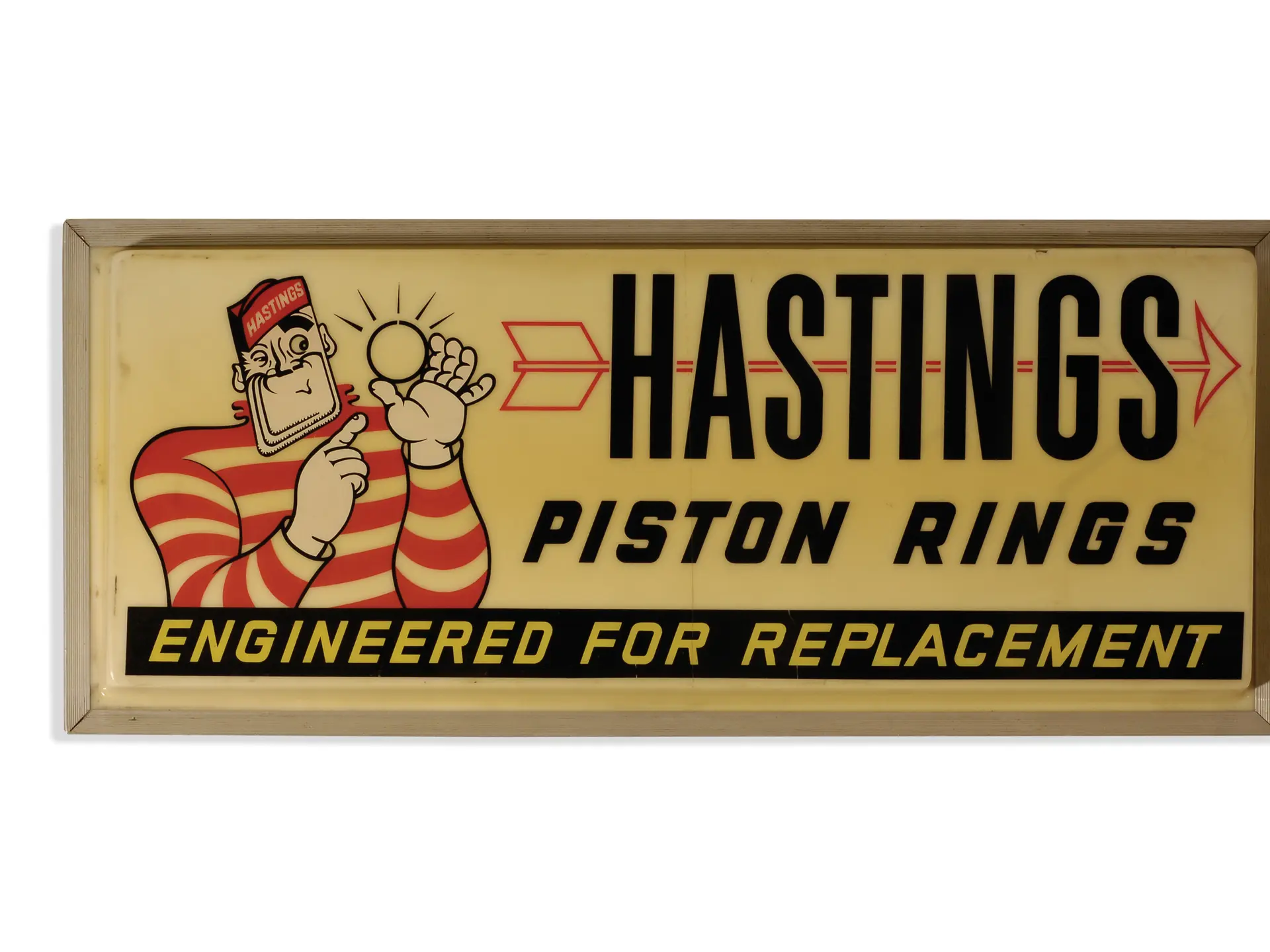 ILLUMINATED HASTINGS PISTON RINGS SIGN | The Ponder Collection | RM ...