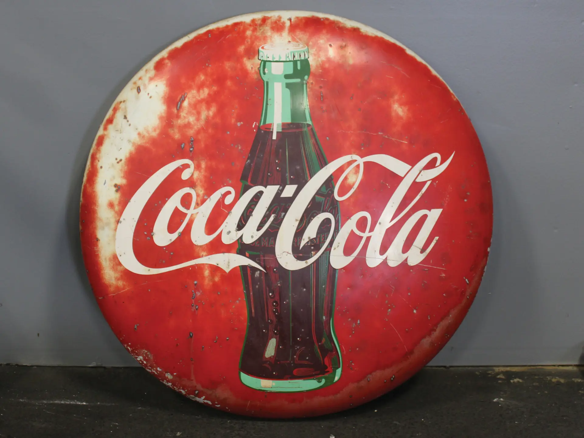 Large Coca-Cola Button Sign | Auburn Fall 2018 | RM Sotheby's