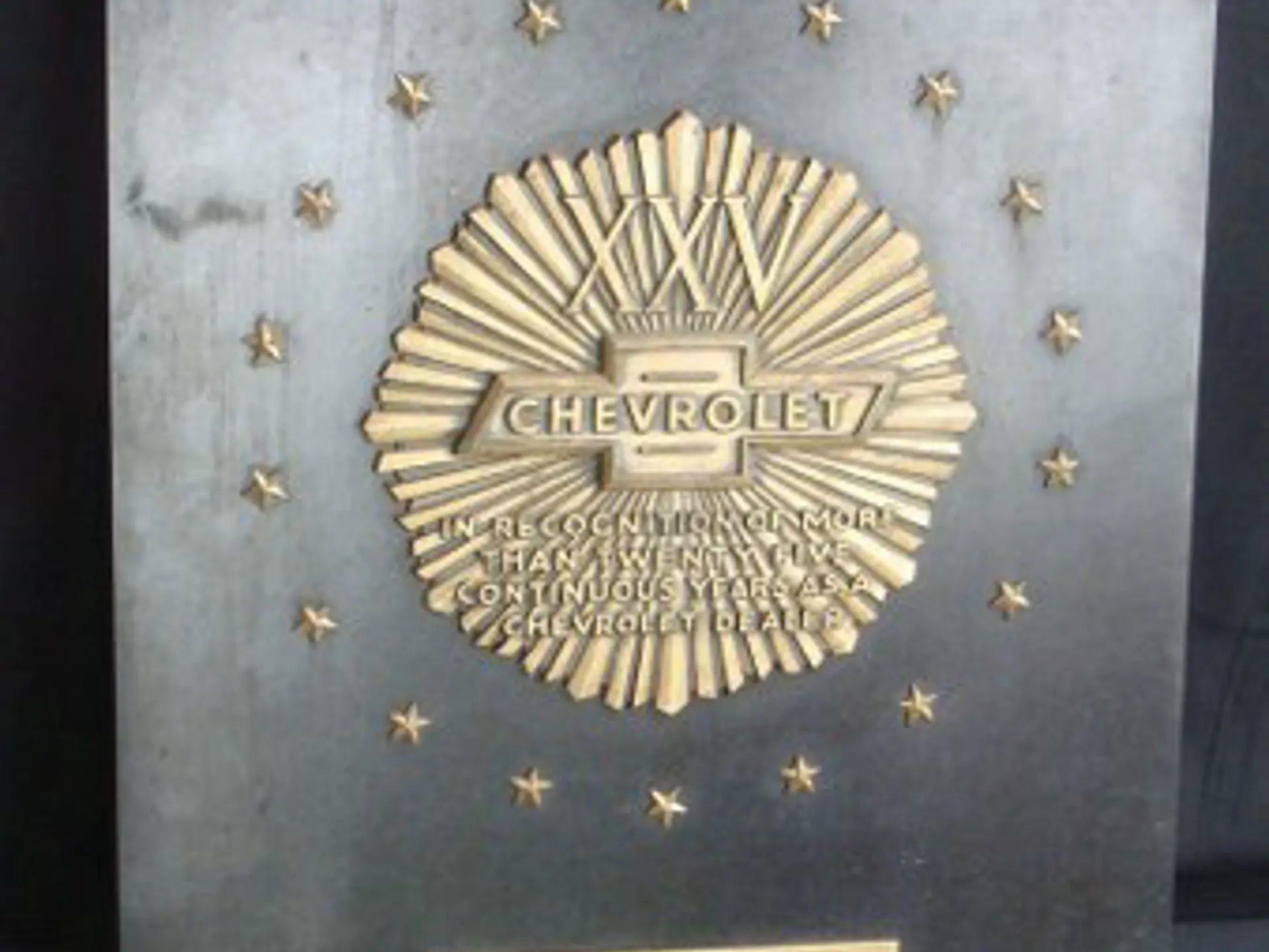 Memorable 25 year Chevy Dealership Plaque (14.5 x 17.5) | Auburn Spring ...