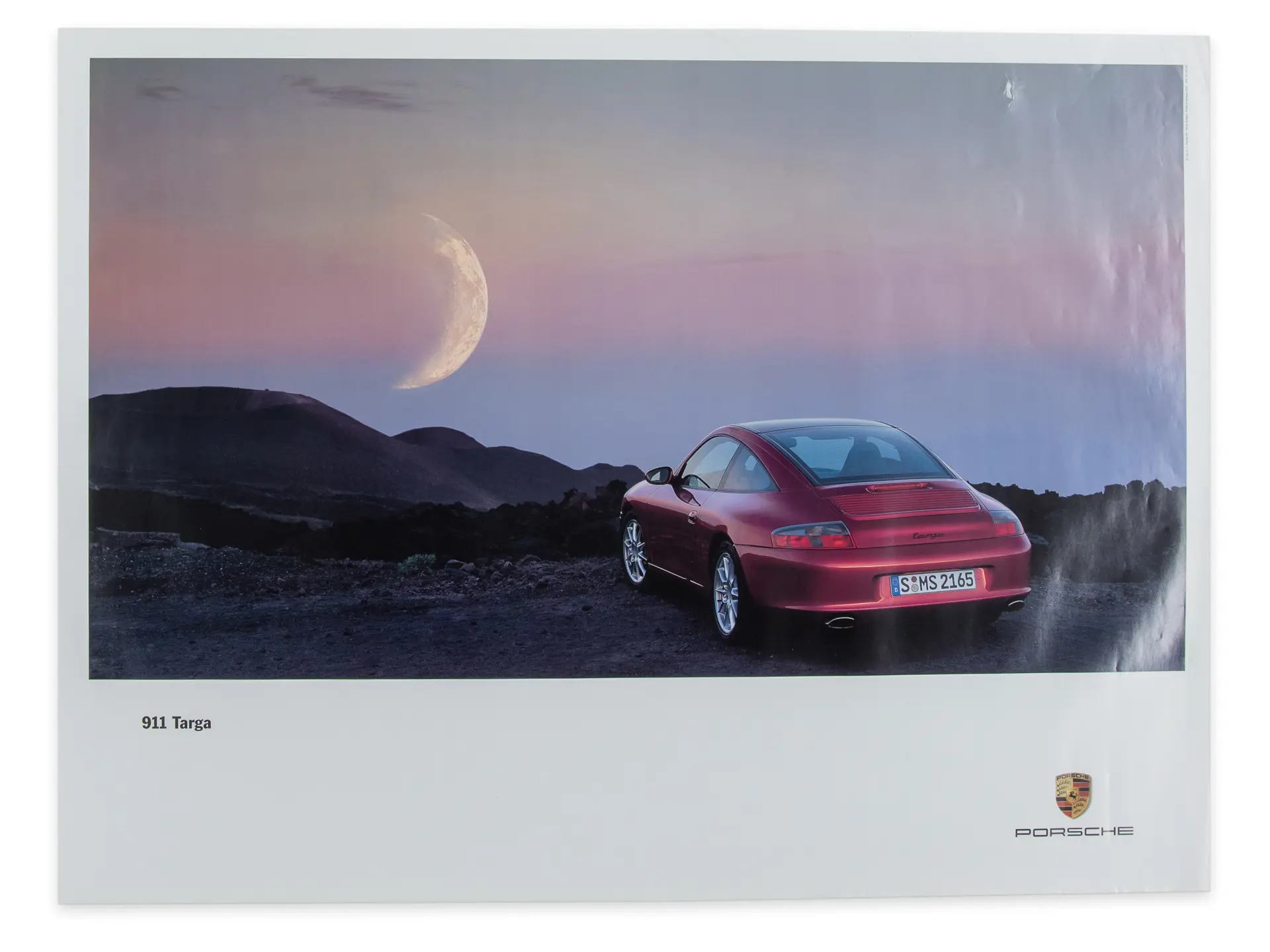 Porsche 911 Targa Advertising Poster | The White Collection | Online ...