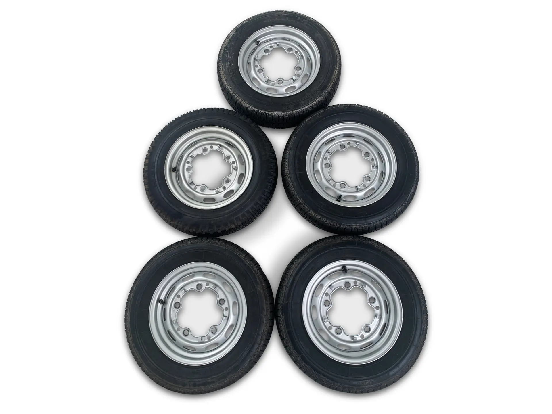 Five 15-Inch, Wide Lug Pattern Porsche 356 Steel Wheels | The White ...