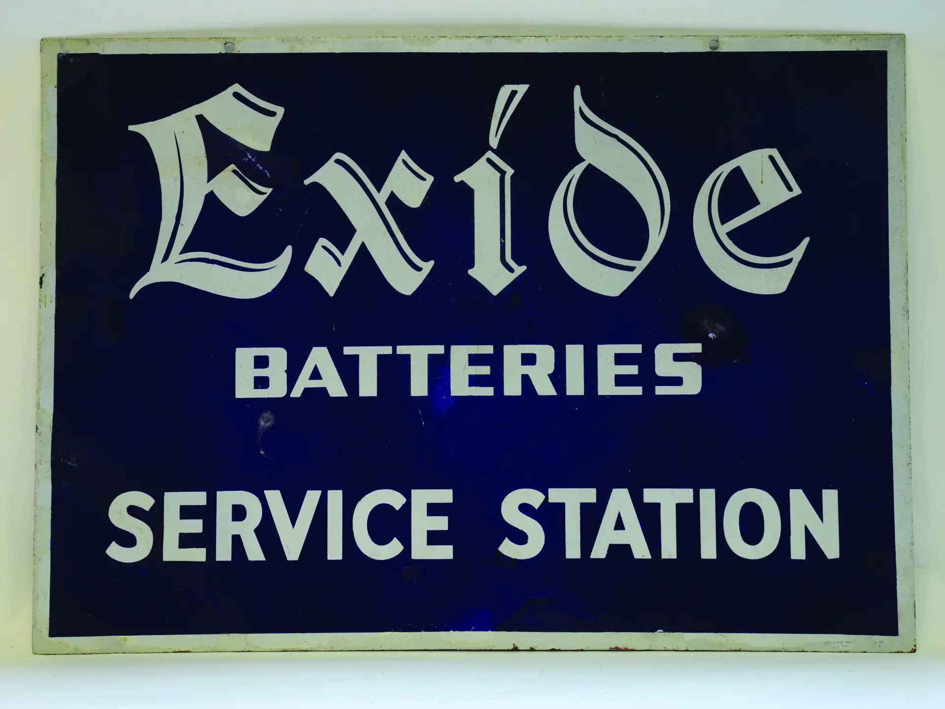 Double-sided, porcelain, Exide Battery sign | Auburn Fall 2016 | RM ...