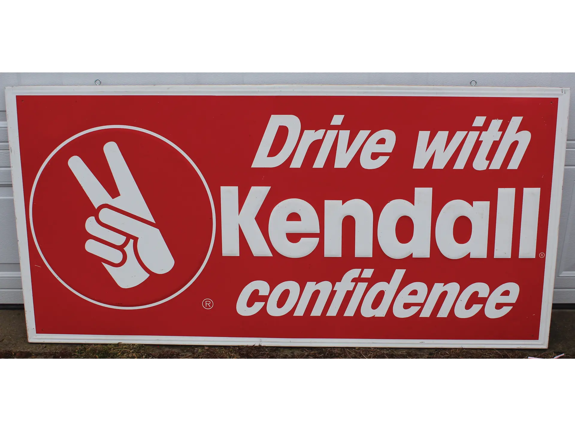 Kendall "Drive with Confidence" Painted Tin Sign | Auburn Spring 2018 ...