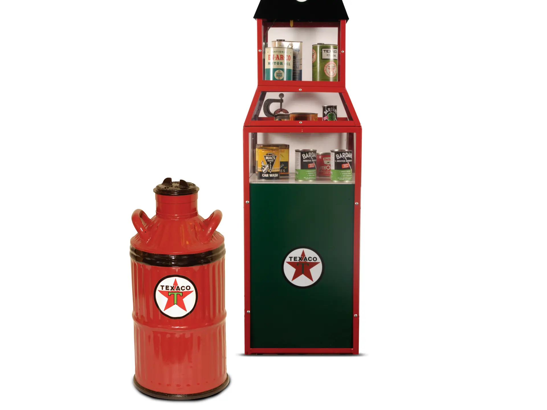 TEXACO DISPLAY CASE AND OIL PRODUCTS | The Ponder Collection | RM Sotheby's