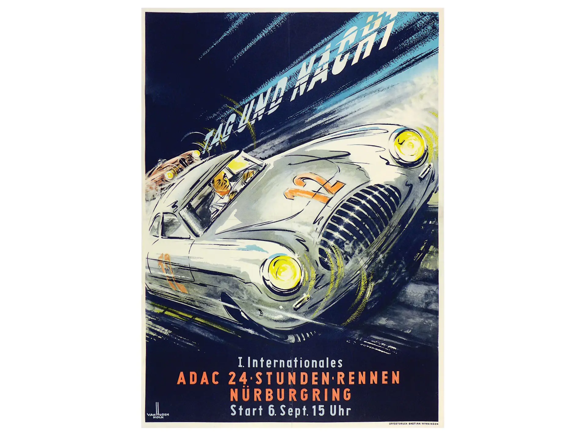 Tag und Nacht, ADAC 24 Stunden Rennen Nürburgring, 1953 | Original ...