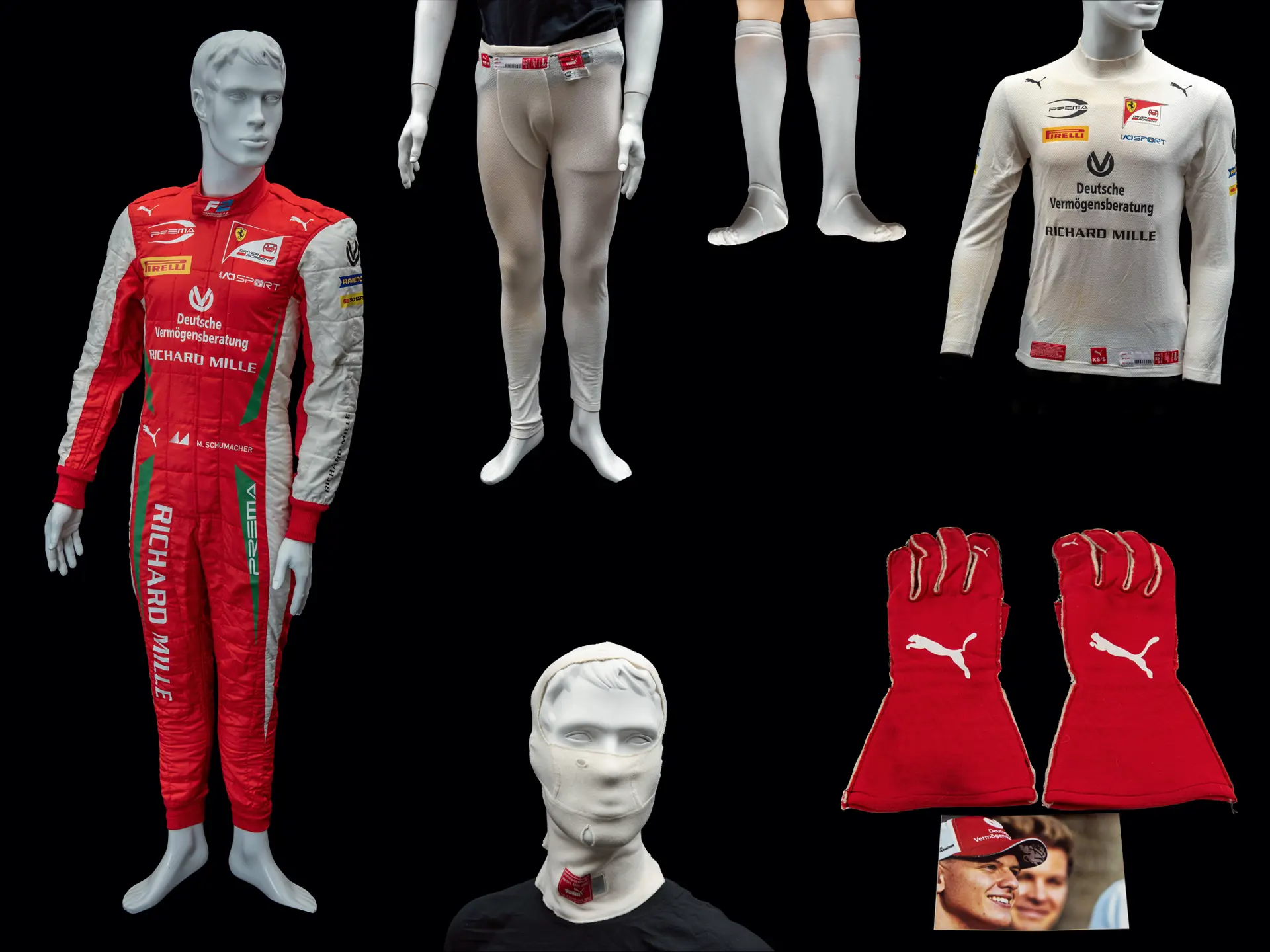 2020 Mick Schumacher Scuderia Ferrari Formula 2 Puma Racing Suit and ...