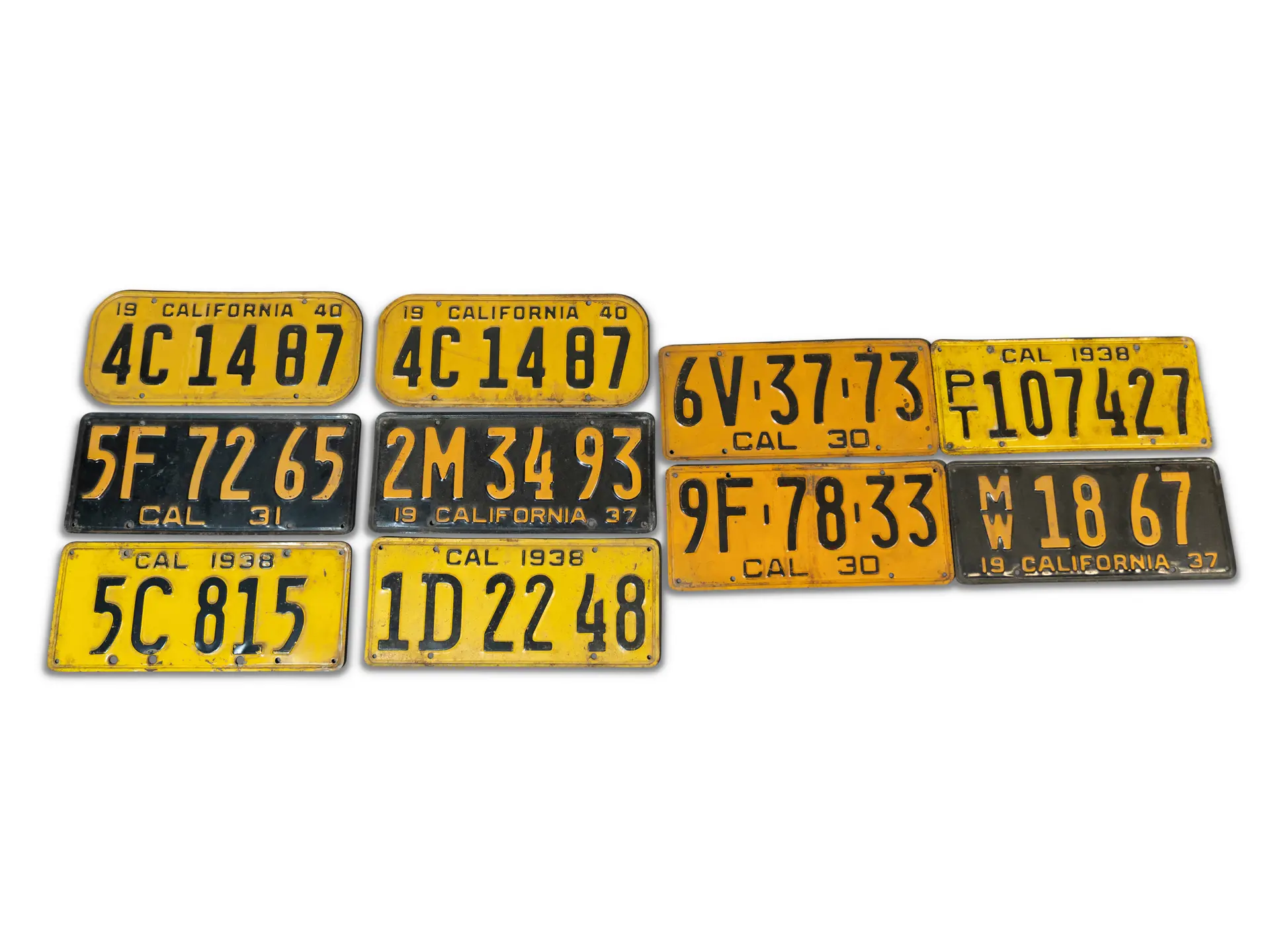 Assorted California License Plates, ca. 1931-40 | THE MITOSINKA ...
