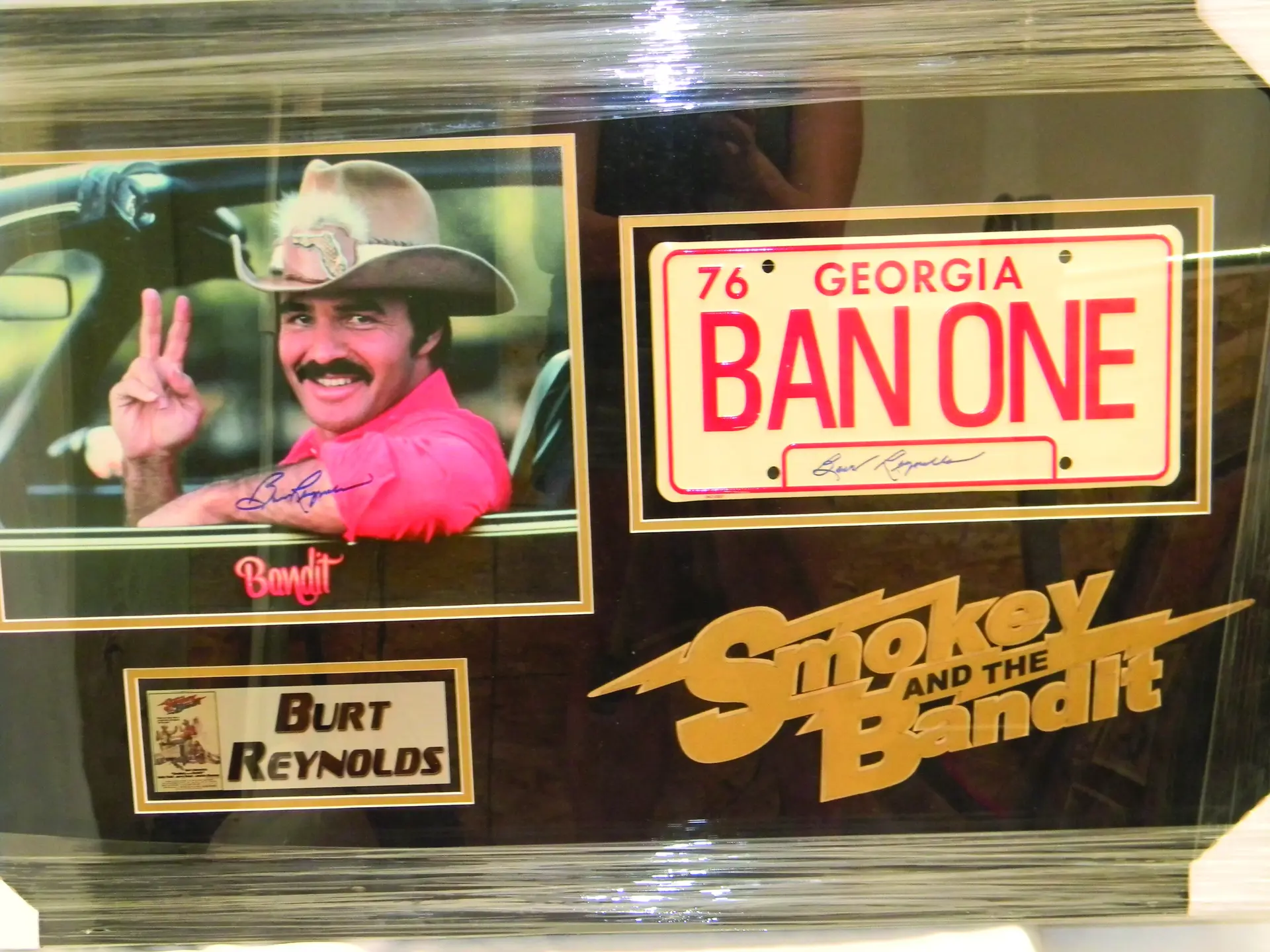 Autographed Burt Reynolds Poster and License Plate | Auburn Fall 2010 ...