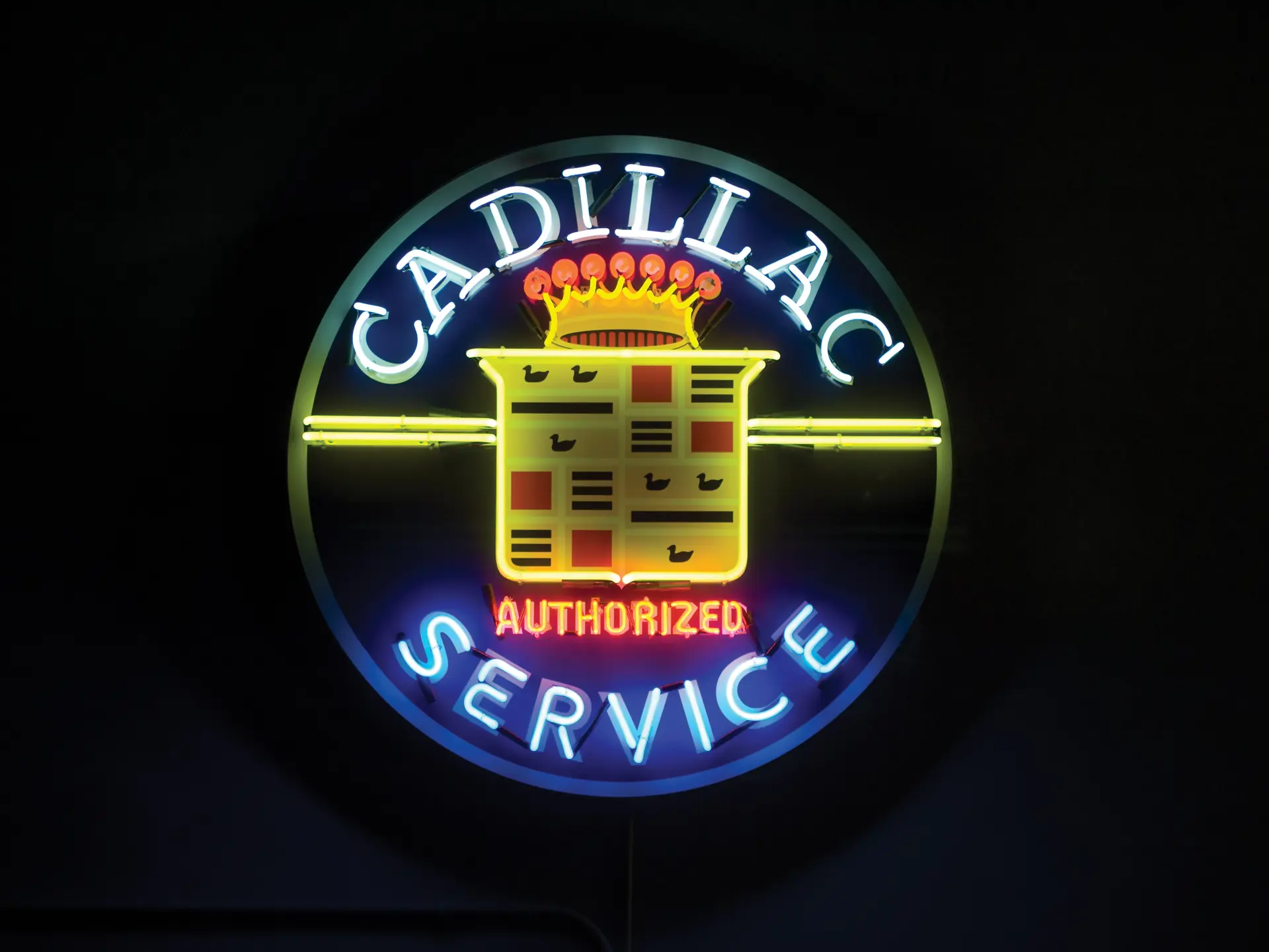 Authorized Cadillac Service Neon Sign | The Astor Collection | RM Sotheby's