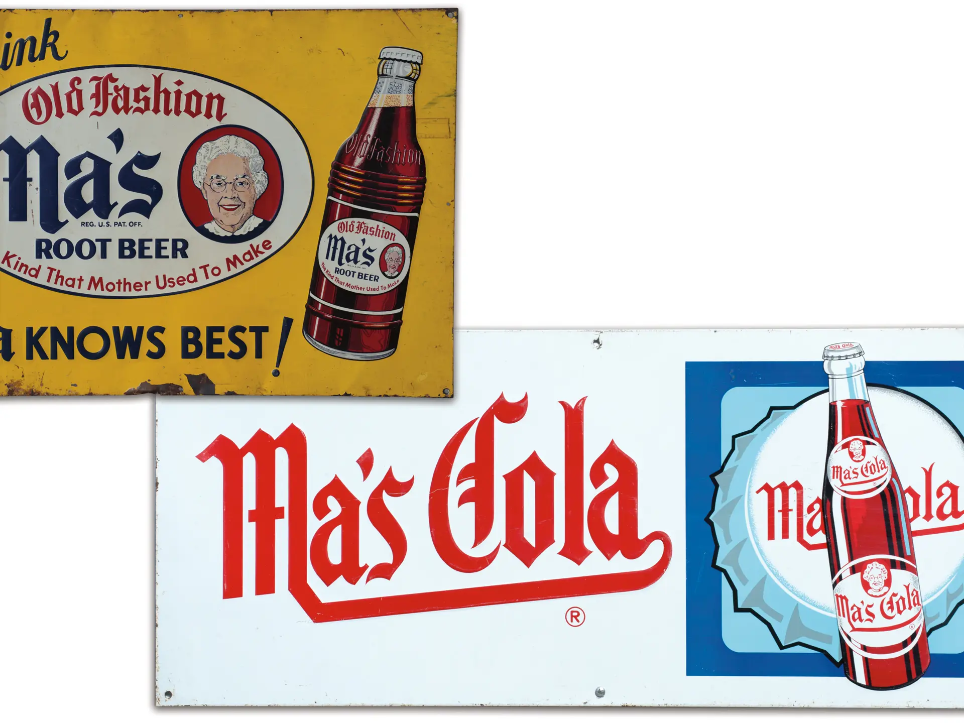 Two Ma's Soda Signs | The Dingman Collection 2012 | RM Sotheby's