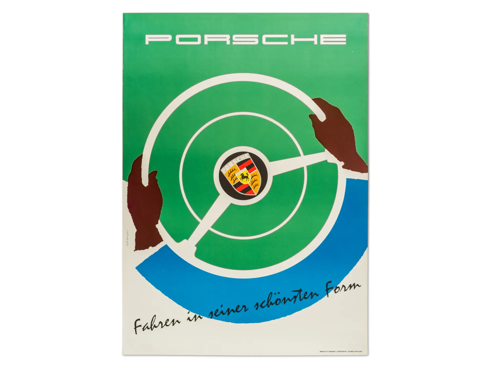 "Fahren in seiner schönsten form" Porsche Advertising Poster, German ...