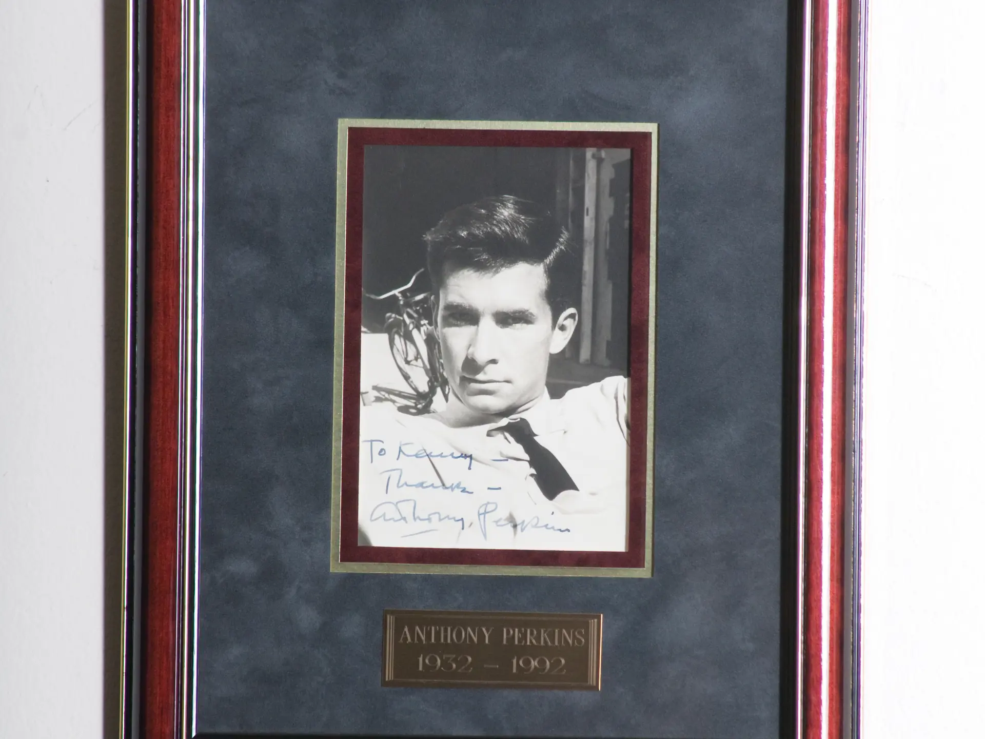 Anthony Perkins Autographed Photo | The Astor Collection | RM Sotheby's