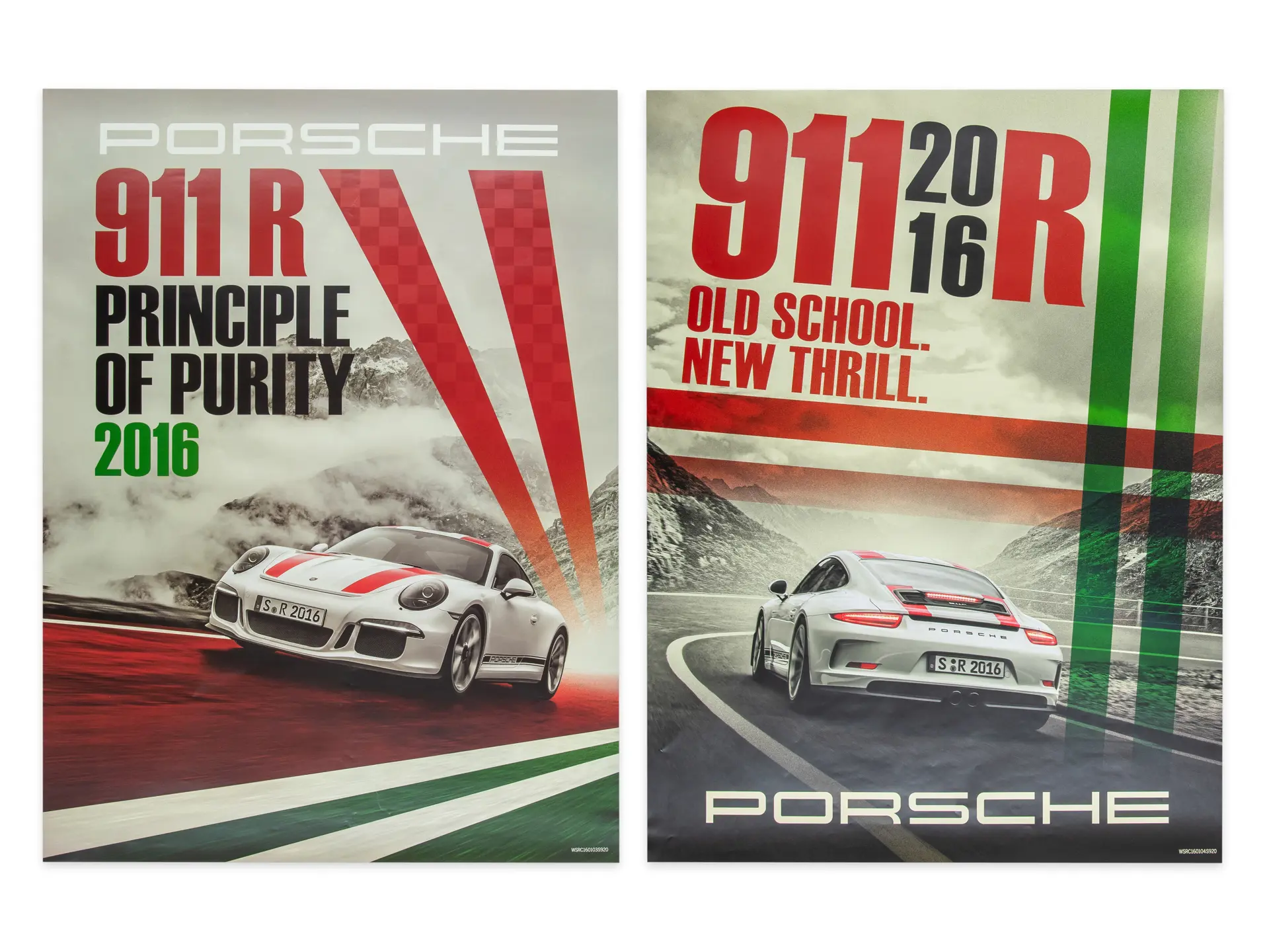Two Porsche 911 R Advertising Posters | The White Collection | Online ...