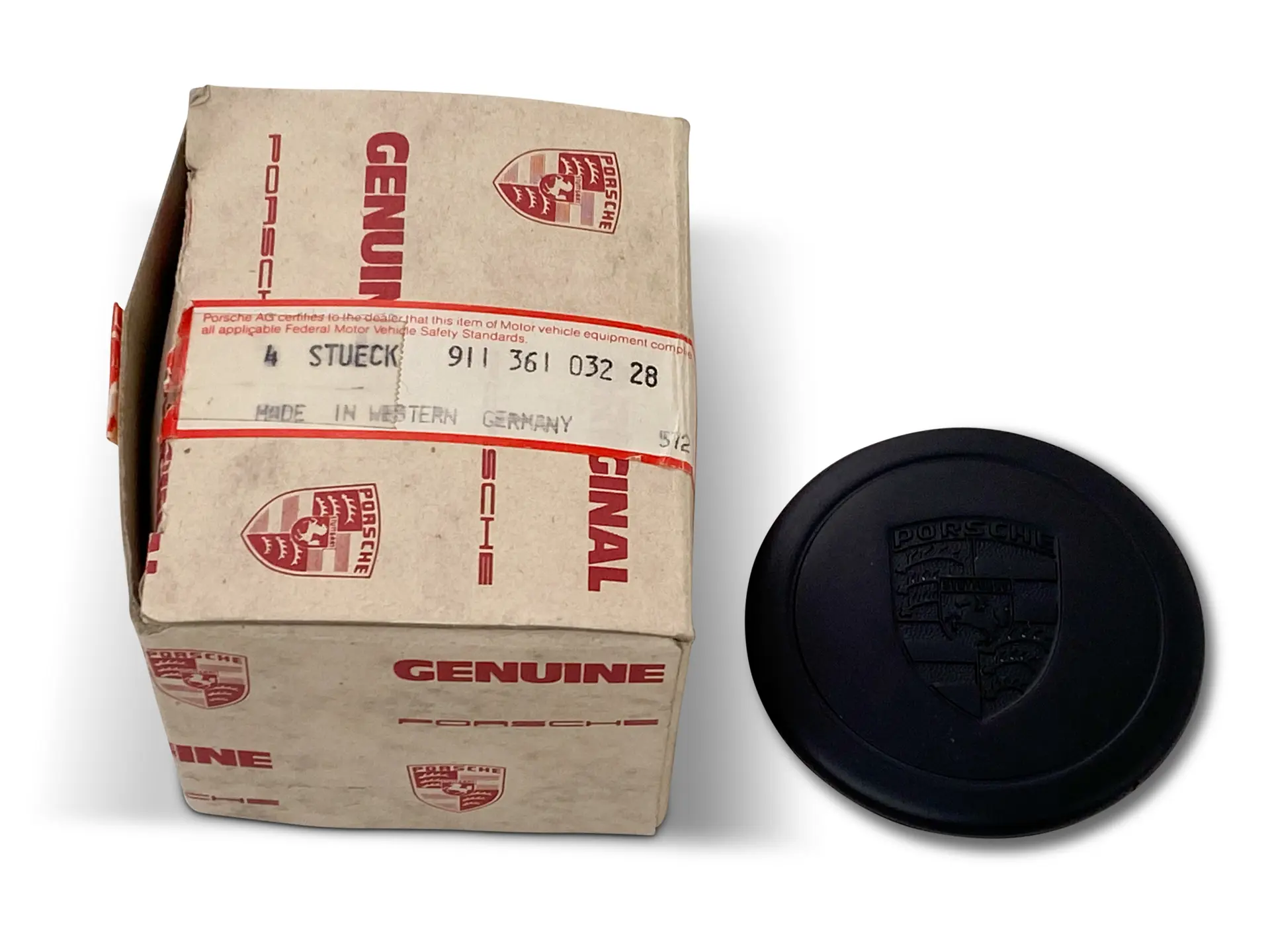 Four Black Porsche 911 Wheel Center Caps | The White Collection ...