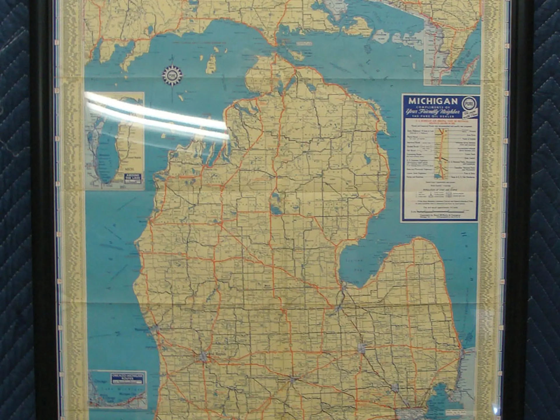 Original Pure Michigan Map | Auburn Spring 2014 | RM Sotheby's