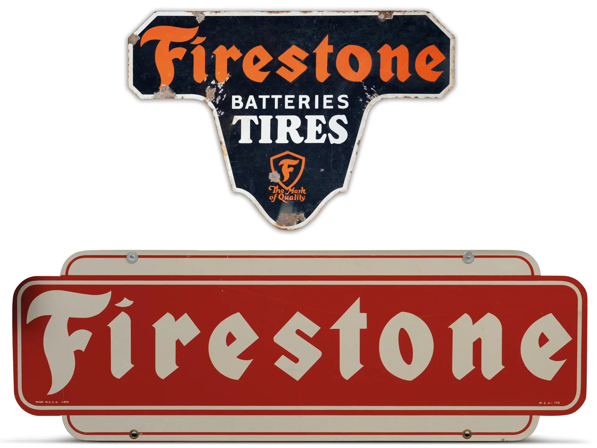 Two Firestone Signs | The Dingman Collection 2012 | RM Sotheby's