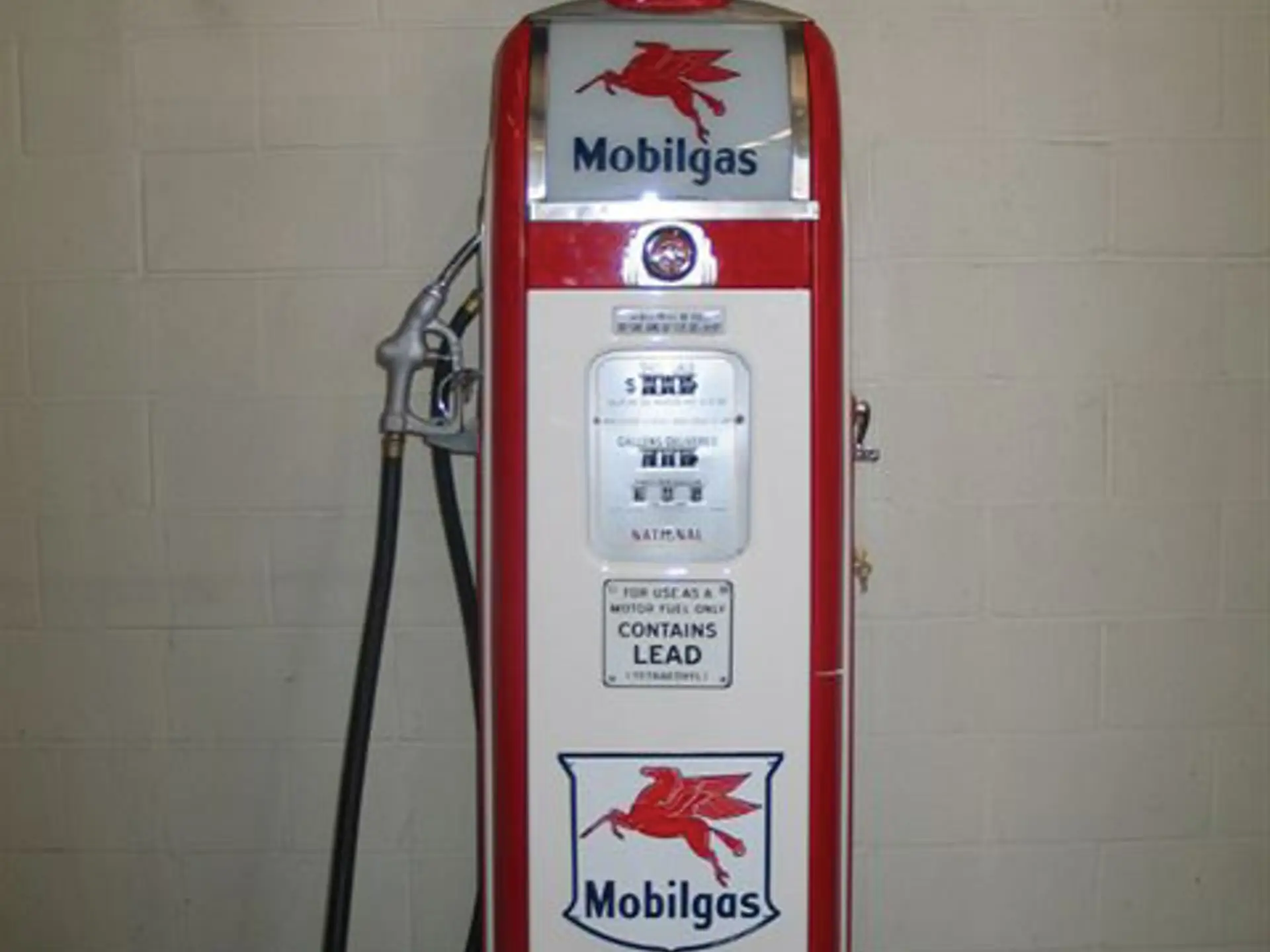 National A38 Mobil Gas Pump (rare) | The Florida Collector Car Auction ...