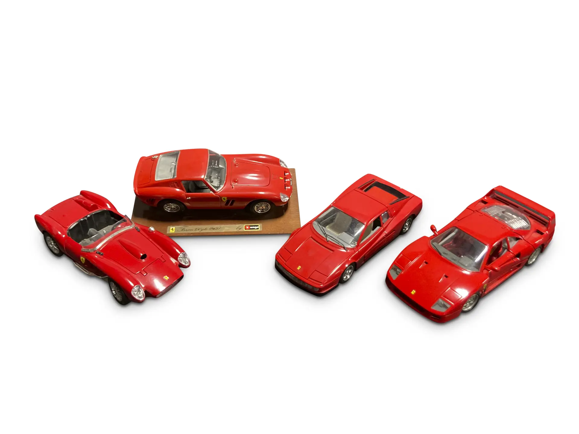 1957 Ferrari Testa Rossa, 1962 Ferrari 250 GTO, 1984 Ferrari Testarossa ...