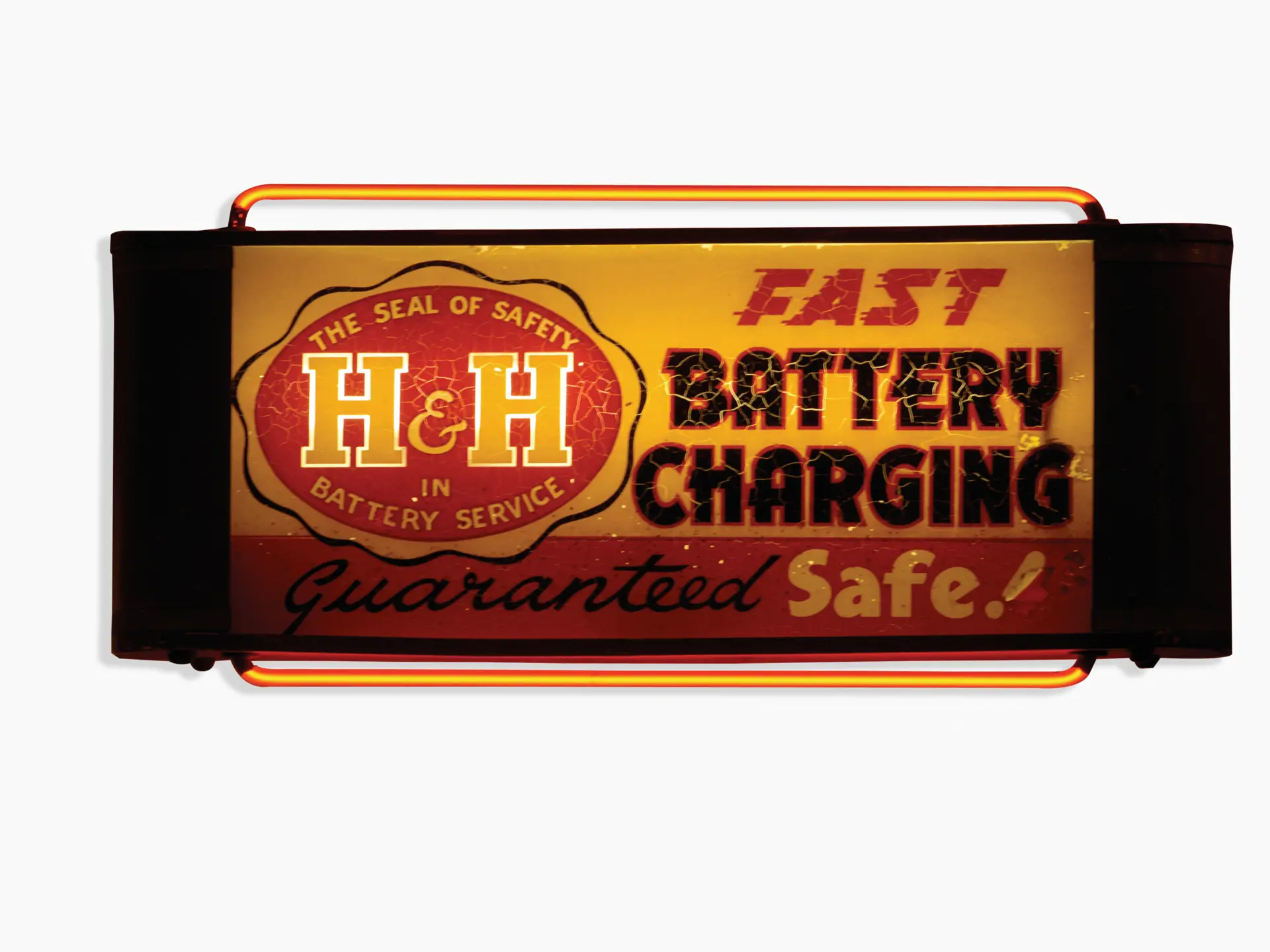 ILLUMINATED H&H BATTERY CHARGING SIGN | The Ponder Collection | RM ...