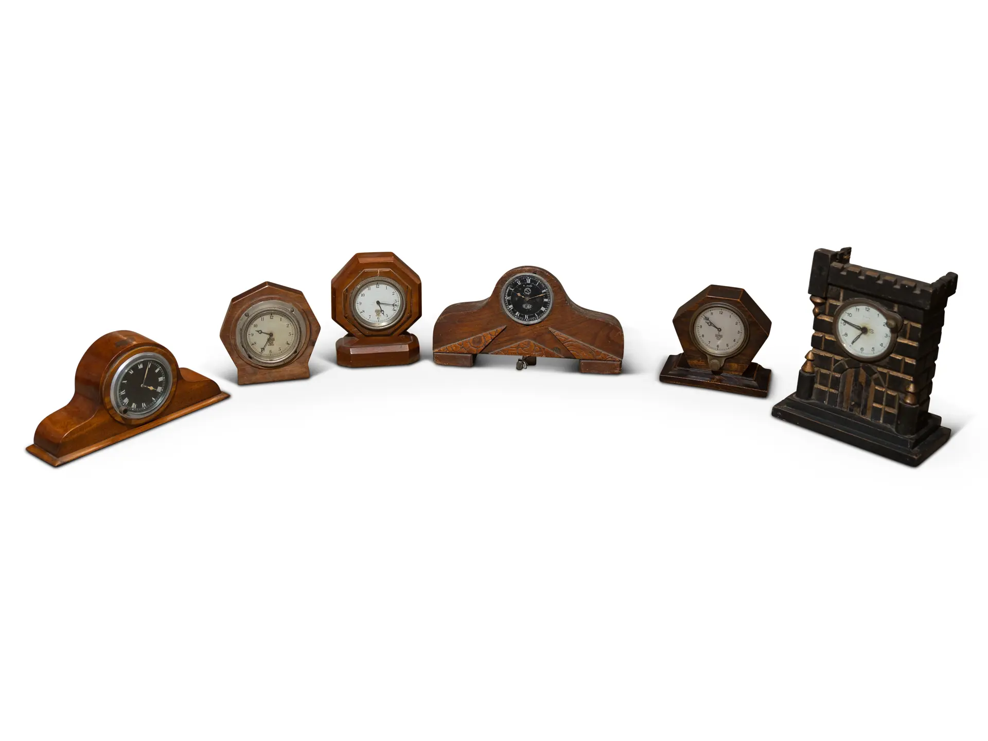 Assortment of Vintage Car Clocks Mounted in Wood | THE MITOSINKA ...