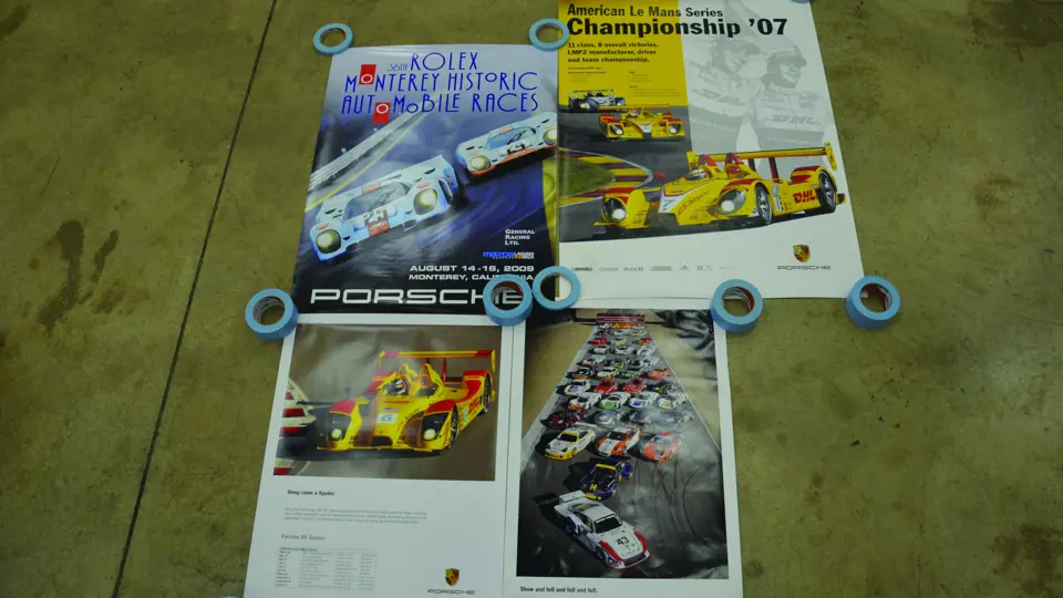 A group of four Porsche racing themed posters | Auburn Fall 2017 | RM ...