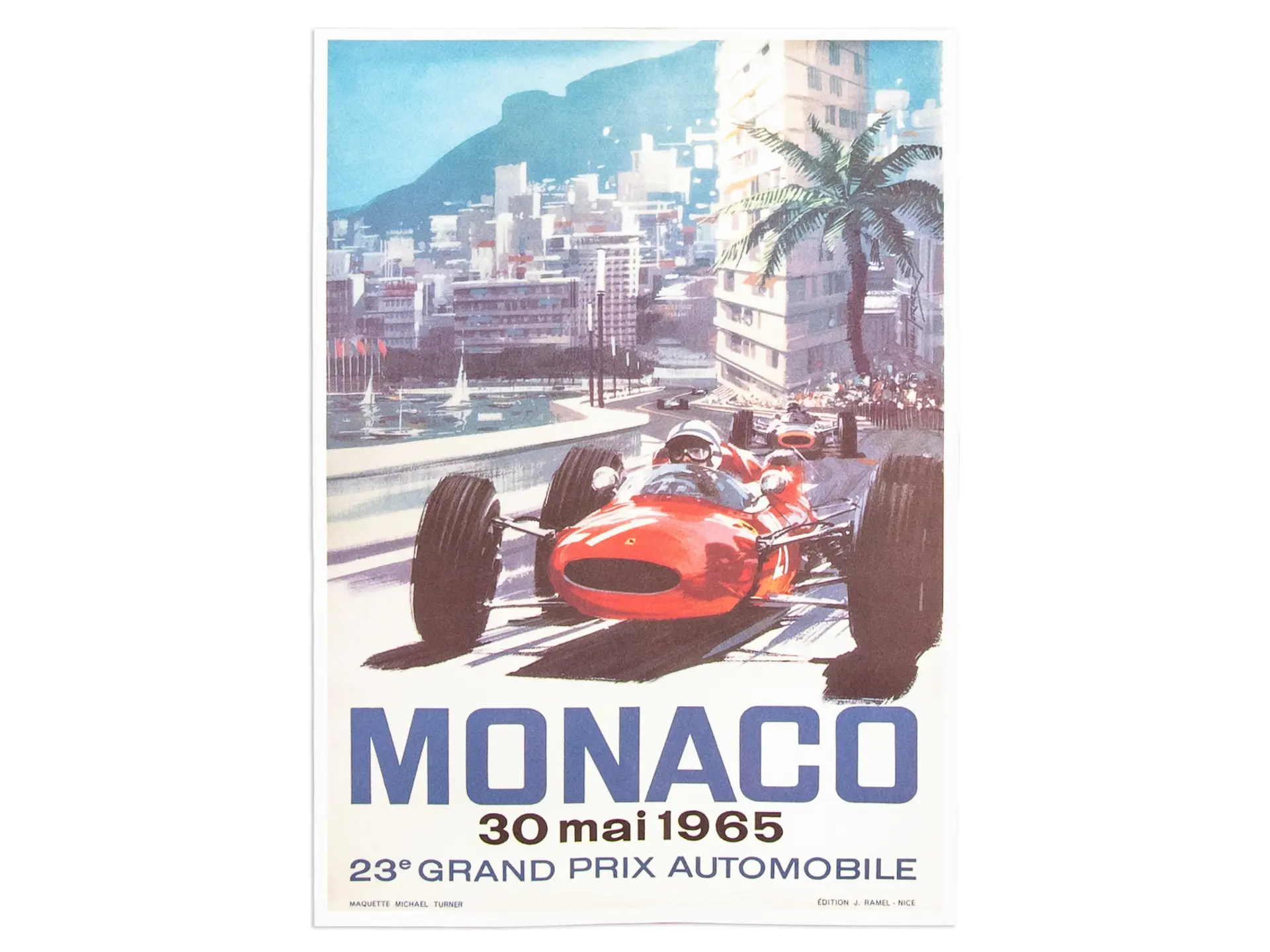 1965 Monaco Grand Prix Race Poster, 1998 Reprint | The Cohen Collection ...