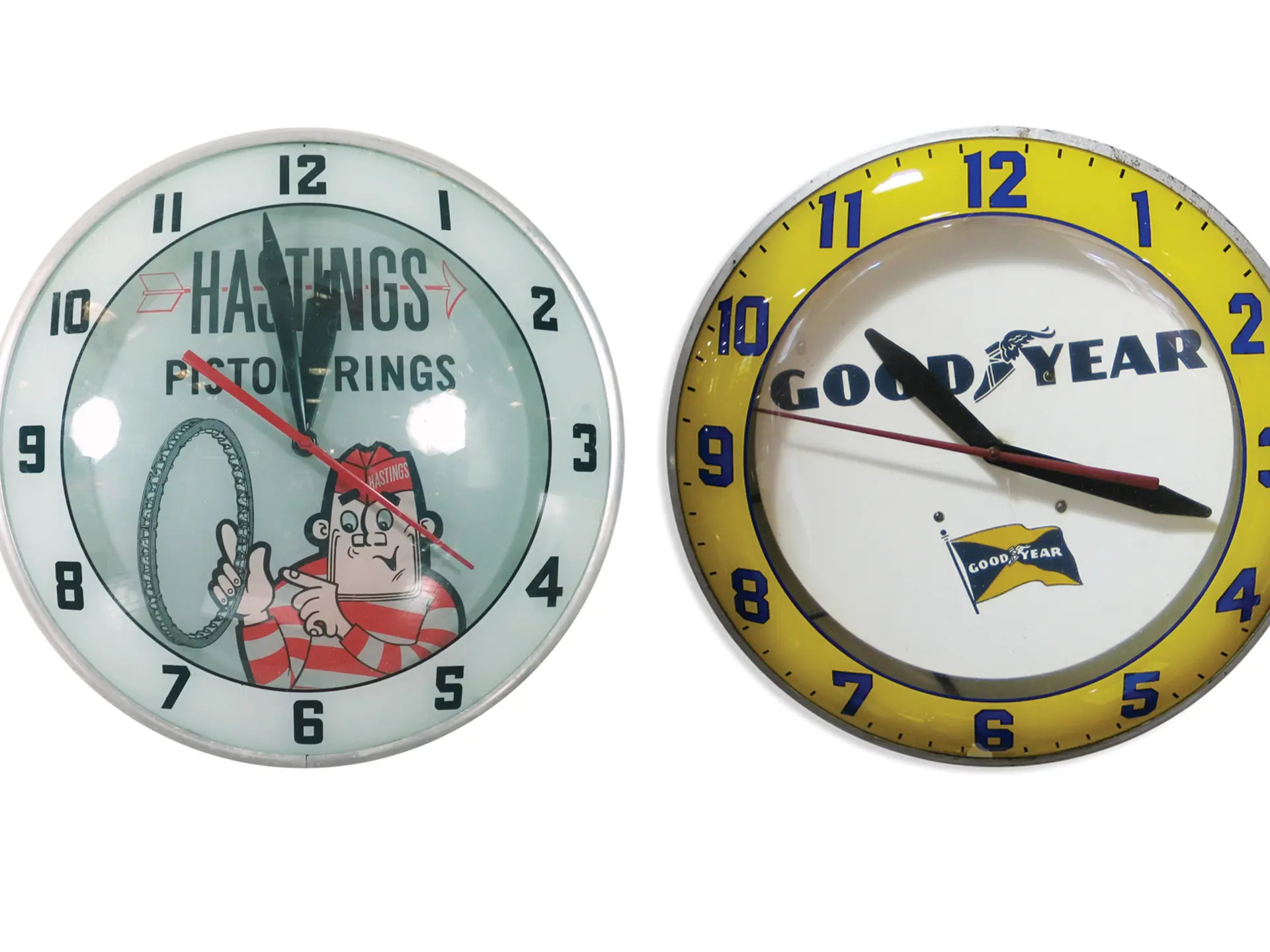 GOODYEAR AND HASTINGS PISTON RINGS CLOCKS | The Ponder Collection | RM ...