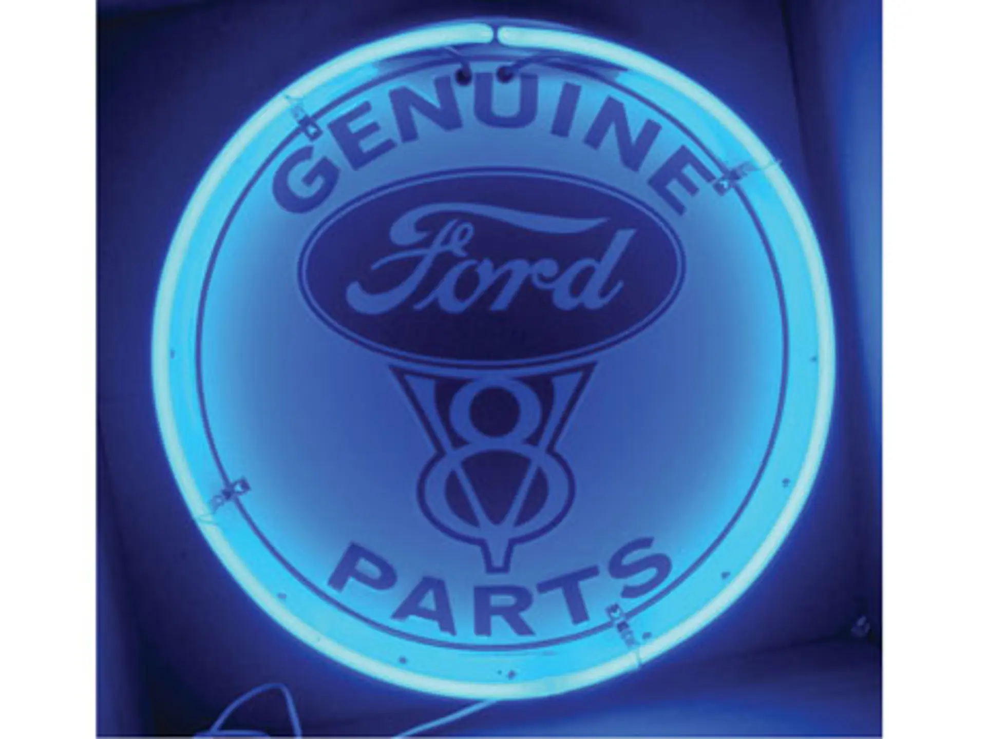 Ford V8 Genuine Parts Neon Sign (24 inches round) | Auburn Fall 2013 ...