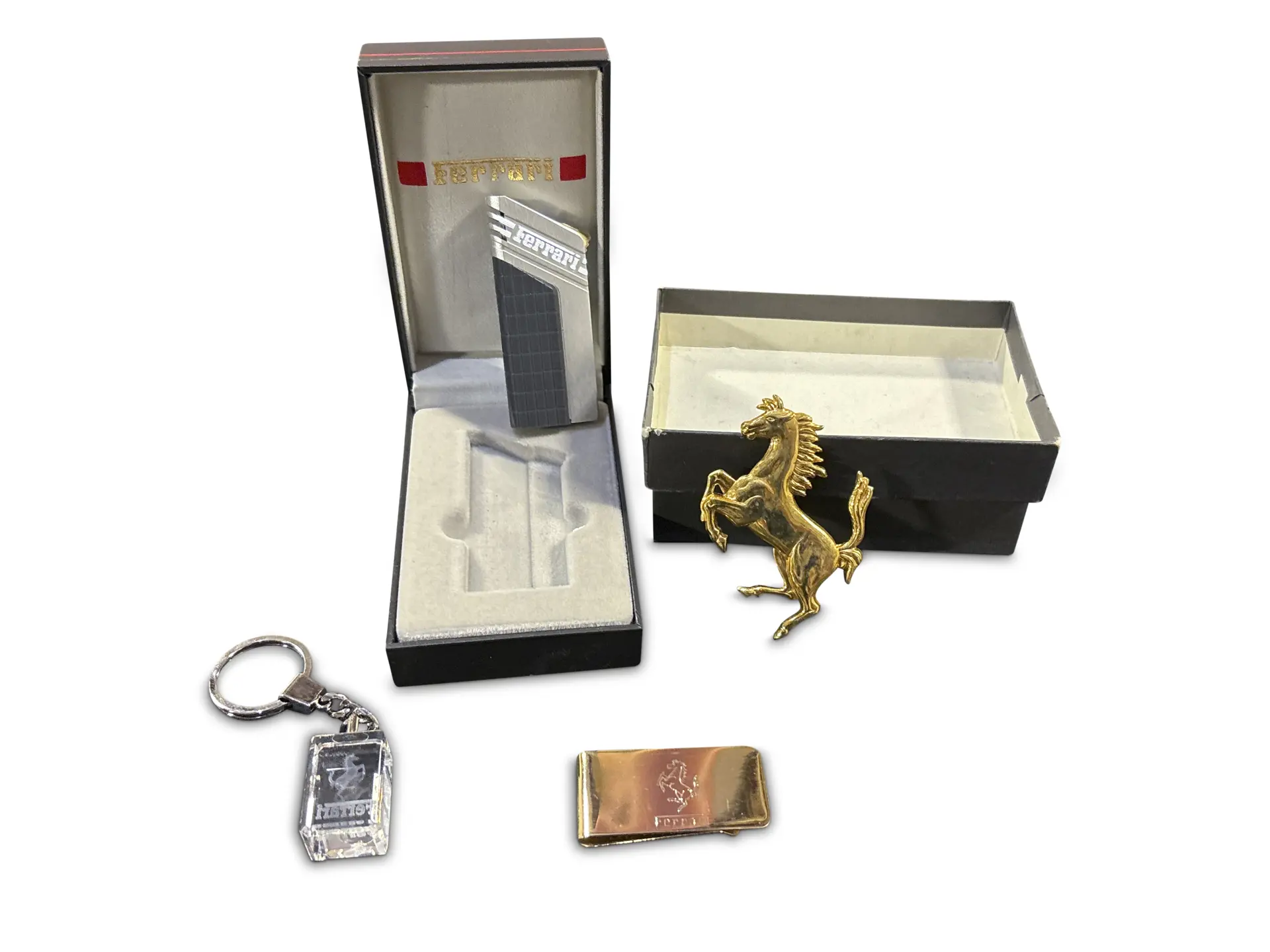 Ferrari Lighter, Badge, Money-clip, and Crystal Keychain | The Cohen ...