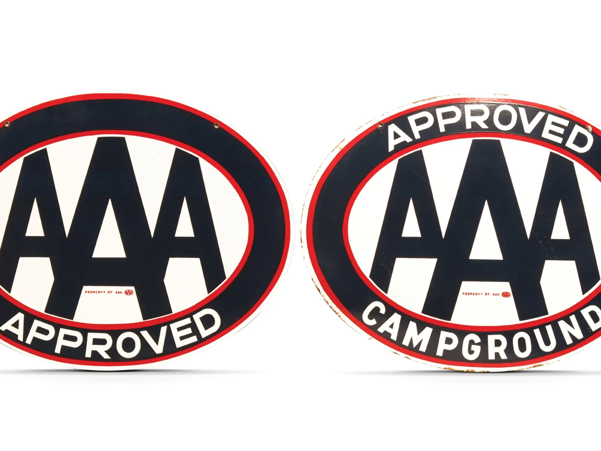 Two American Automobile Association AAA Logo Porcelain Signs | Auburn ...