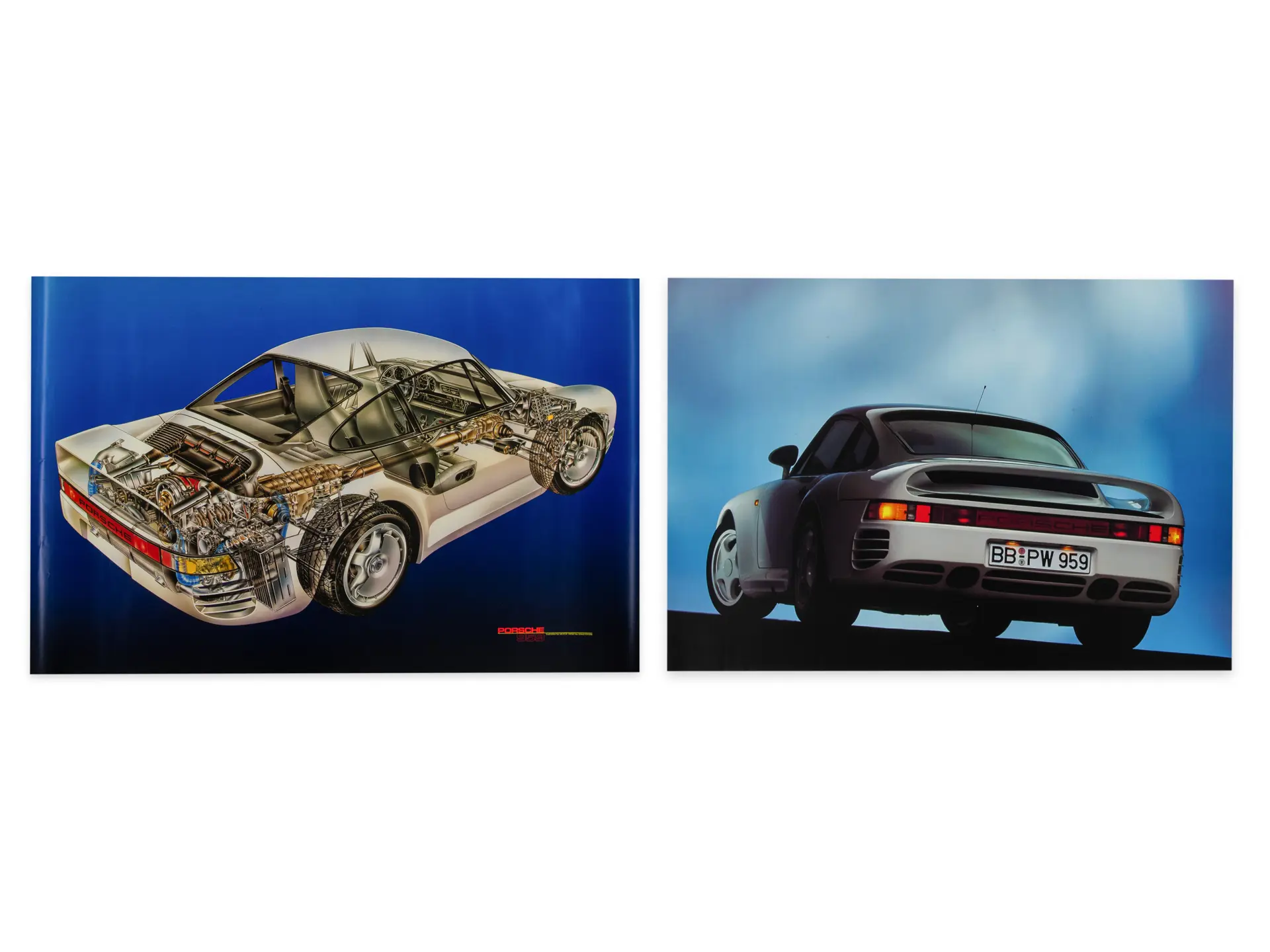 Two Porsche 959 Posters | The White Collection | Online | RM Sotheby's
