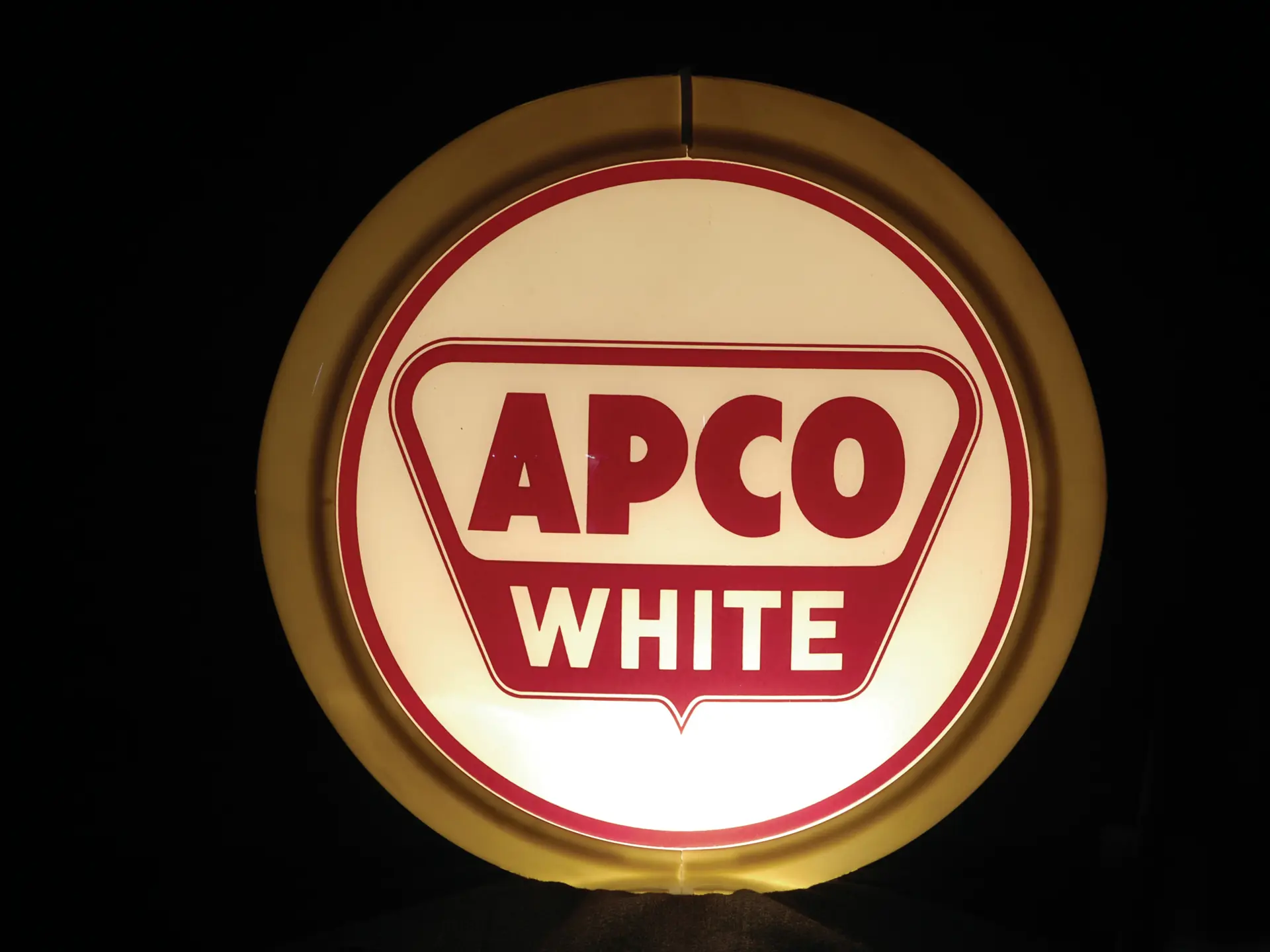 Apco White gas globe with glass inserts and white plastic frame. Very ...