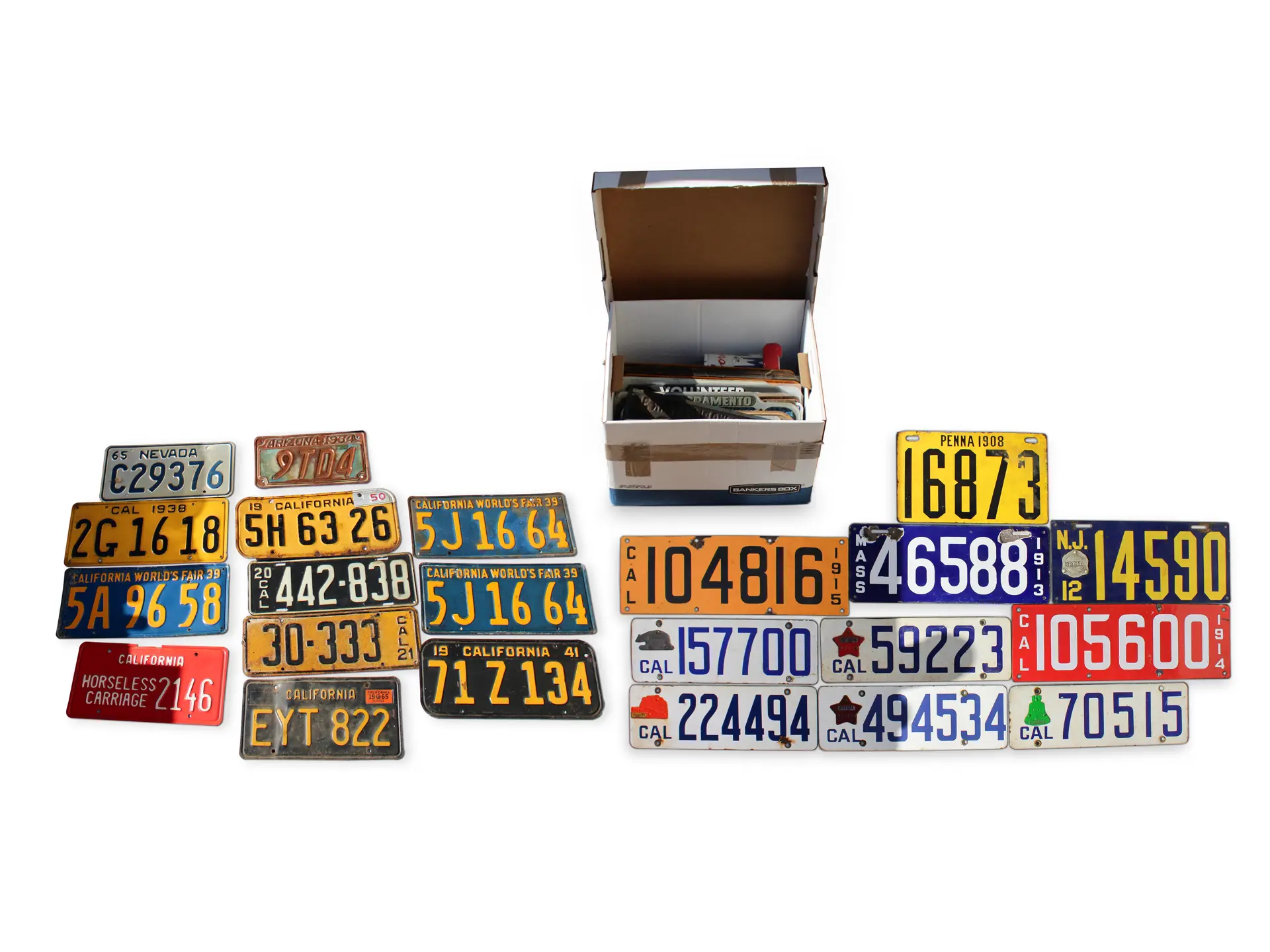 Collection of Mostly California Porcelain License Plates | Hershey 2023 ...