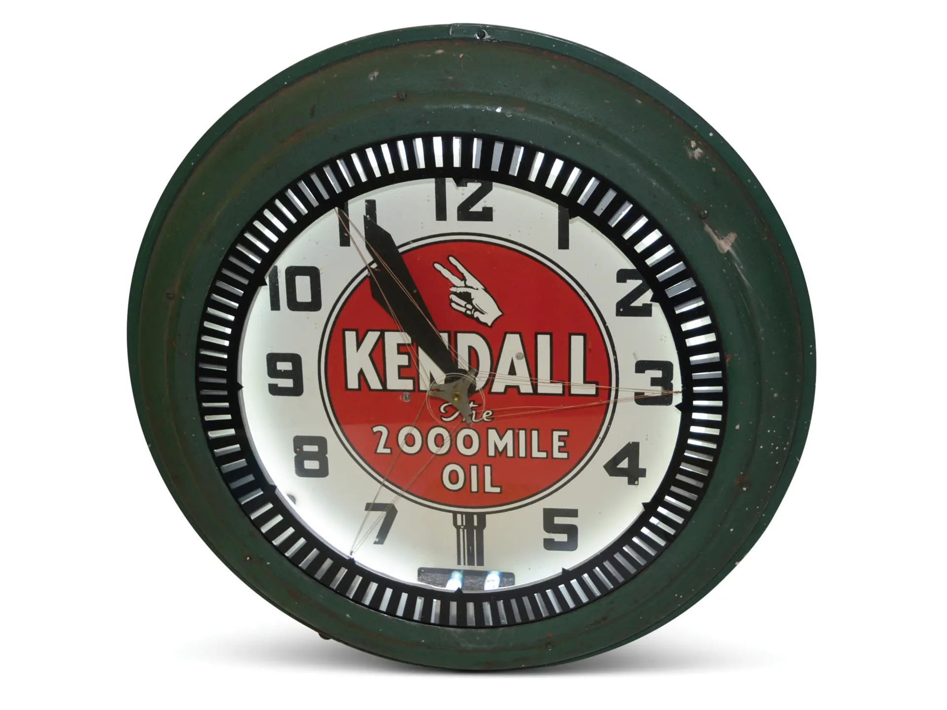 Kendall "The 2000 Mile Oil" with Logo Neon Spinner Clock | Auburn Fall ...