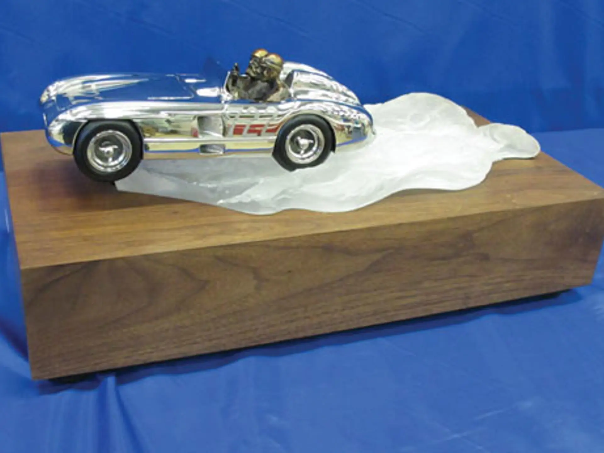 "Air Borne" Original Electrical Race Car Sculpture with Wooden Base by ...