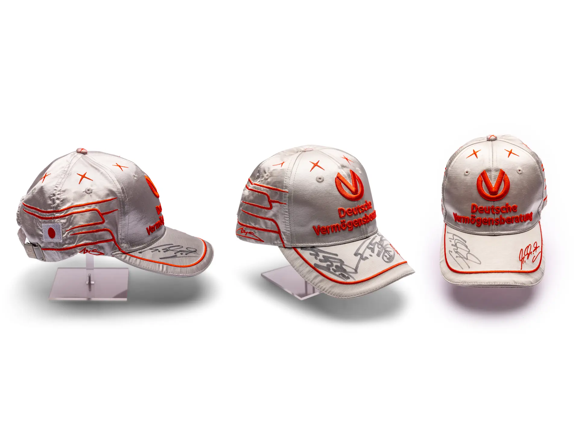 Three Michael Schumacher Formula 1 Signed Signed Caps | The Schumacher ...