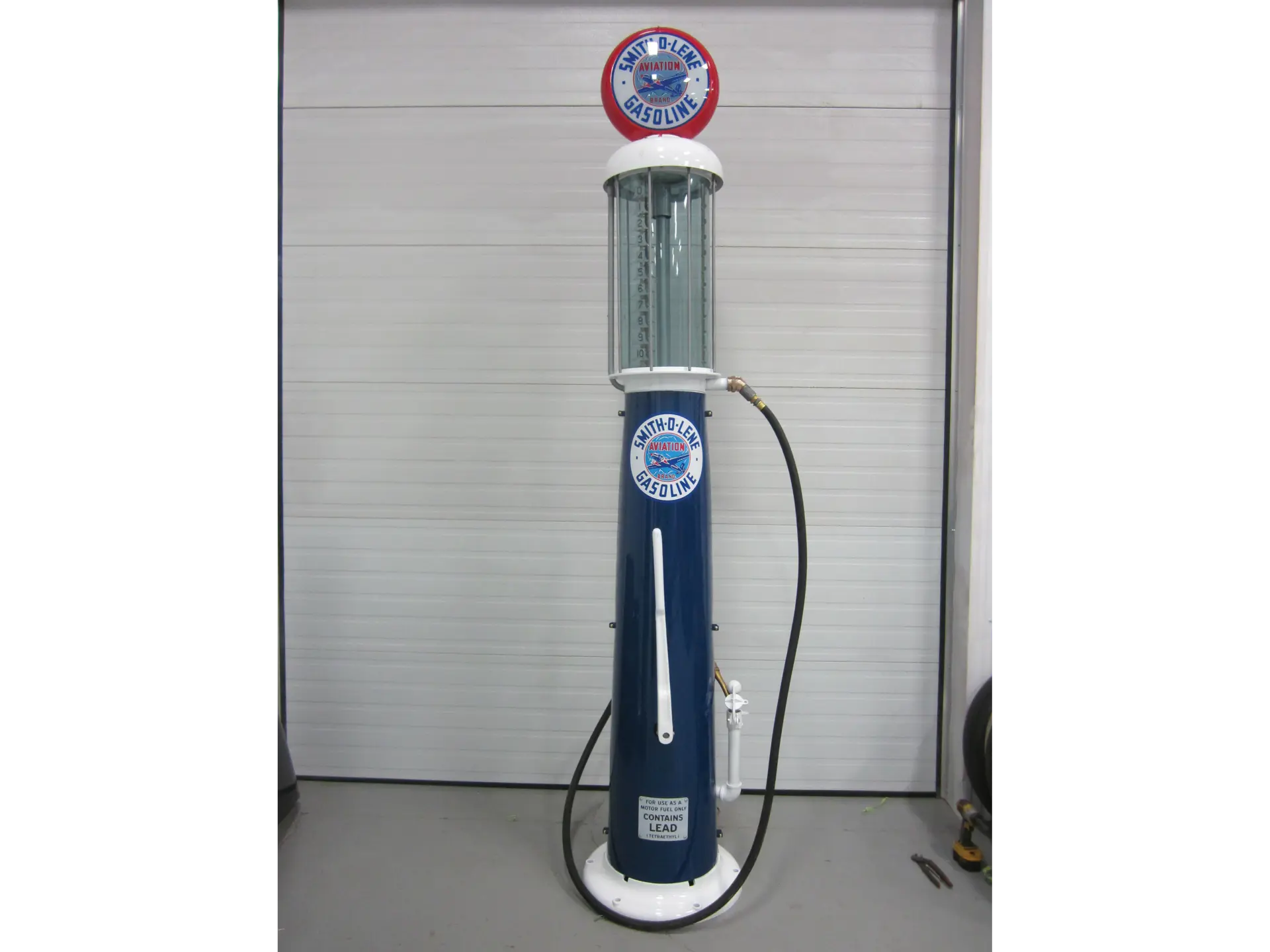 Aviation Visible Gas Pump With Tinted Blue Glass. Restored | Fort ...