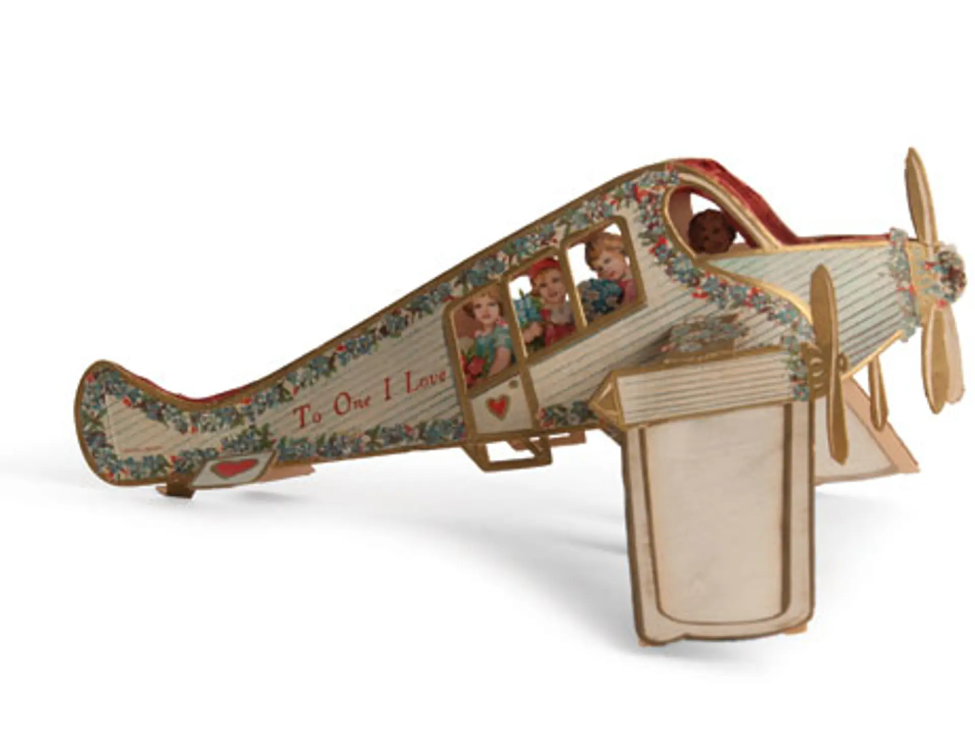 Large Impressive German Tri-plane 3-D Valentine (16" X 5" X 13 ...