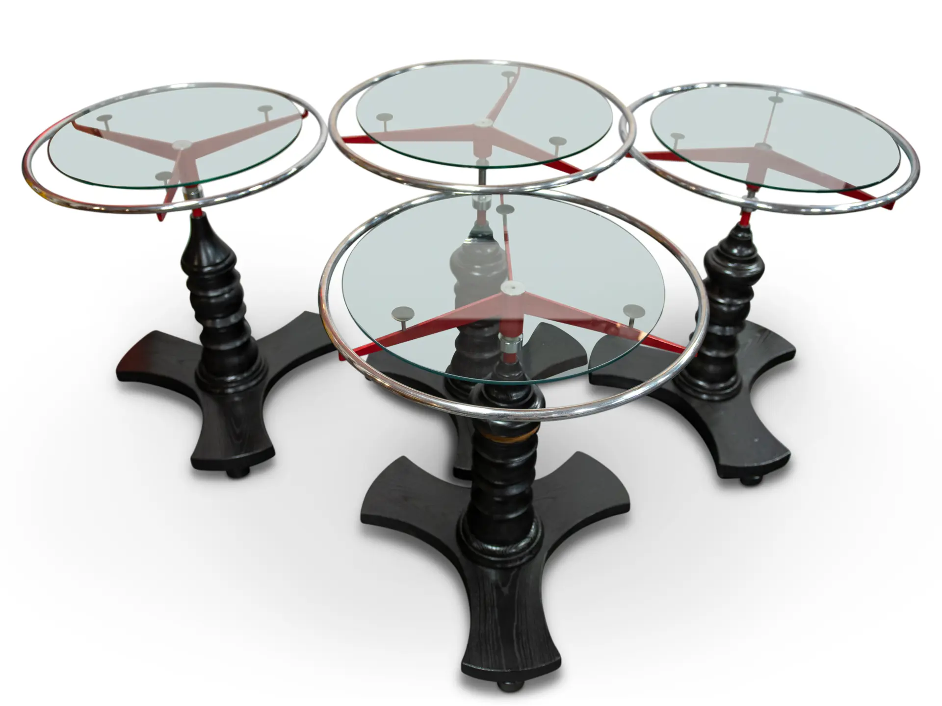 Four High-Top Glass Tables | Gene Ponder Collection | RM Sotheby's